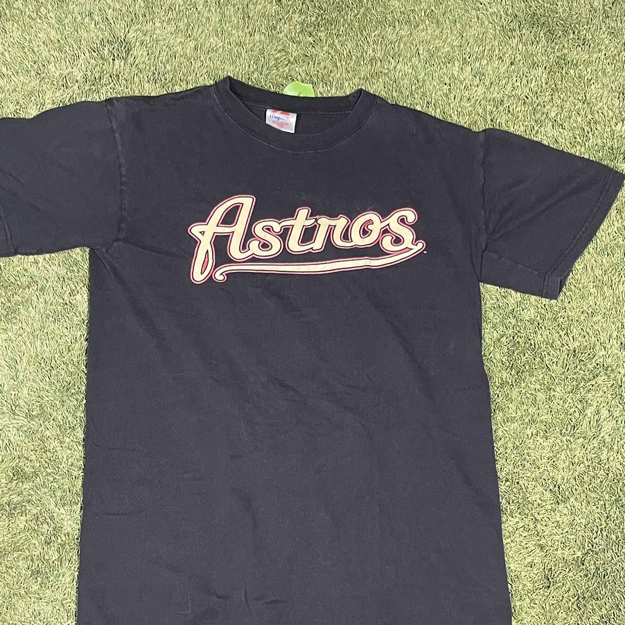 Vintage Majestic tag Astros MLB shirt black - Depop