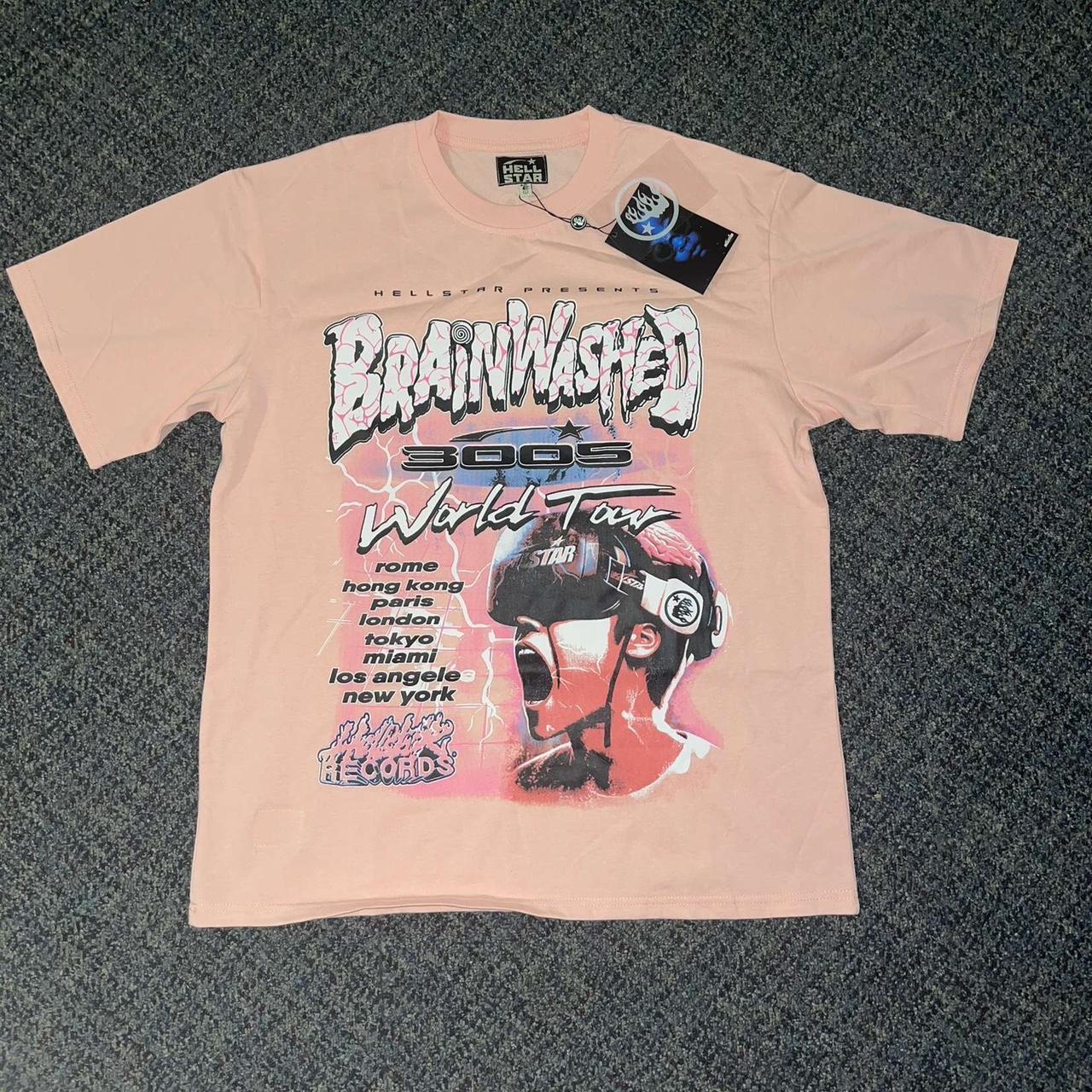 Hellstar Brainwashed World Tour Tee Size L true to... - Depop