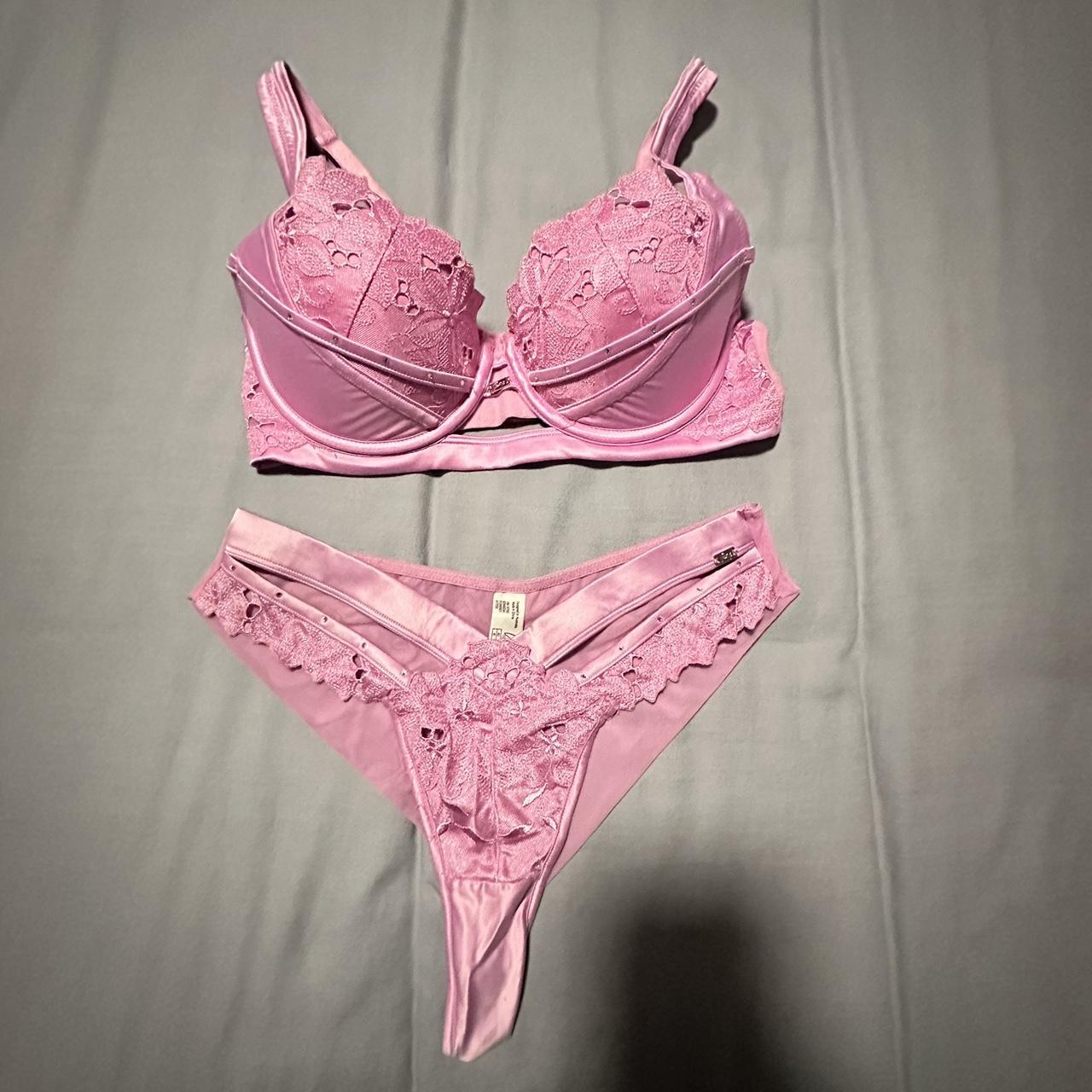 Vamp bra and thong set with diamonties Brand new... | Depop