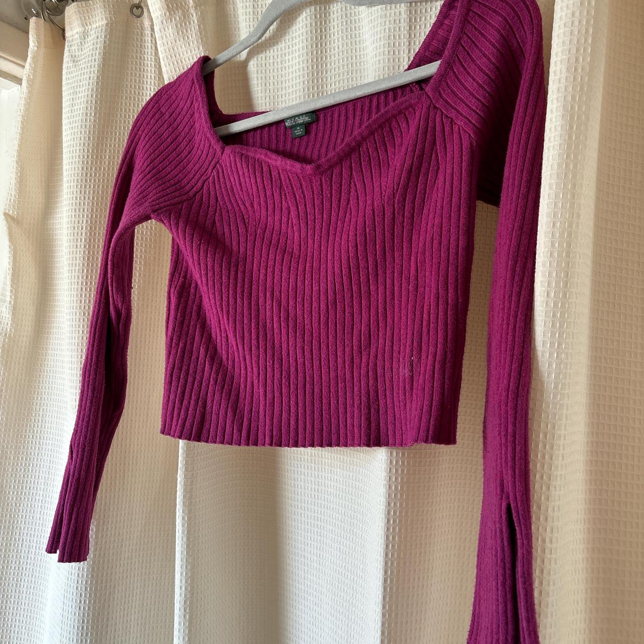 Wild Fable Sweetheart Neckline Ribbed Sweater Size... - Depop
