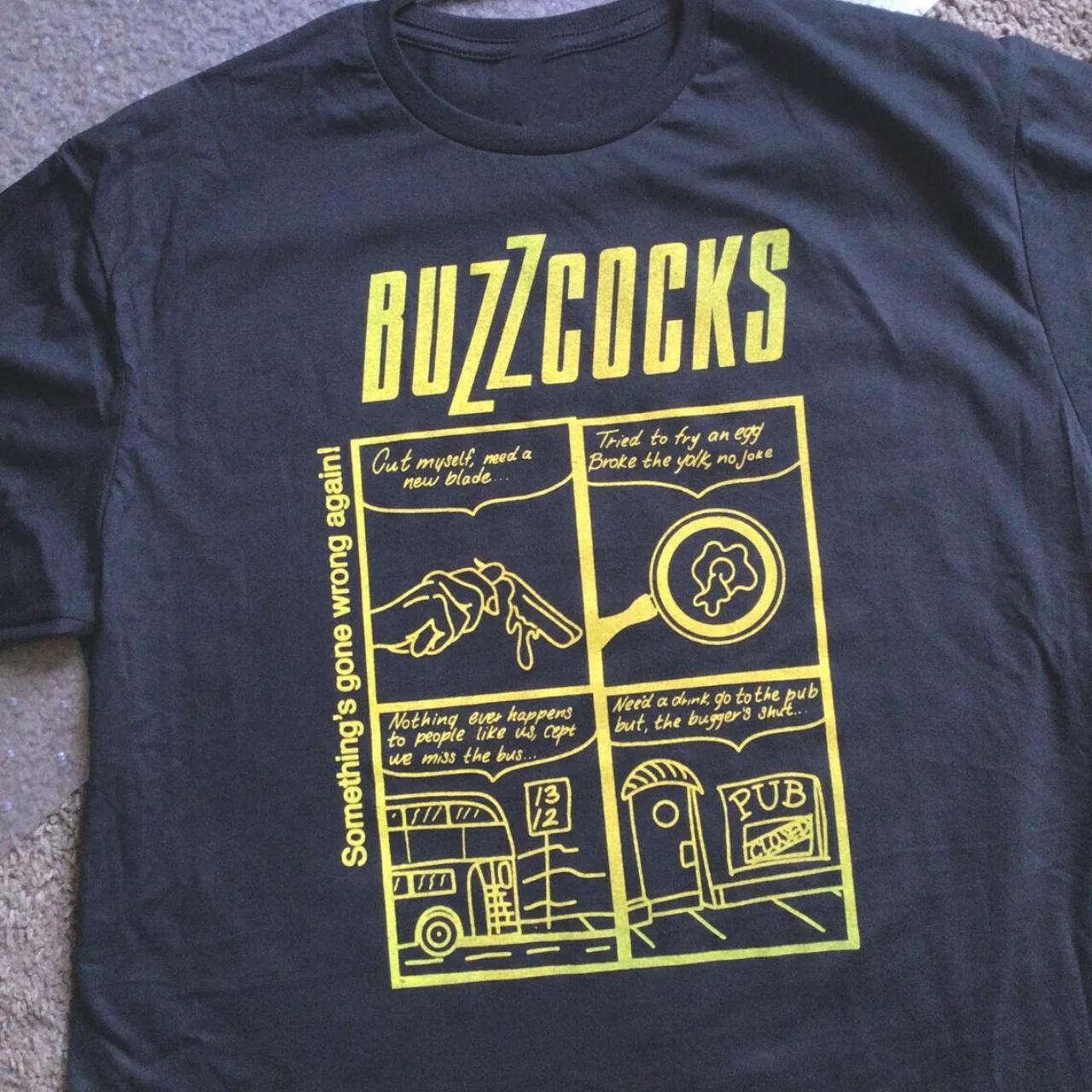 Vintage Buzzcocks Band Short Sleeve Black... - Depop