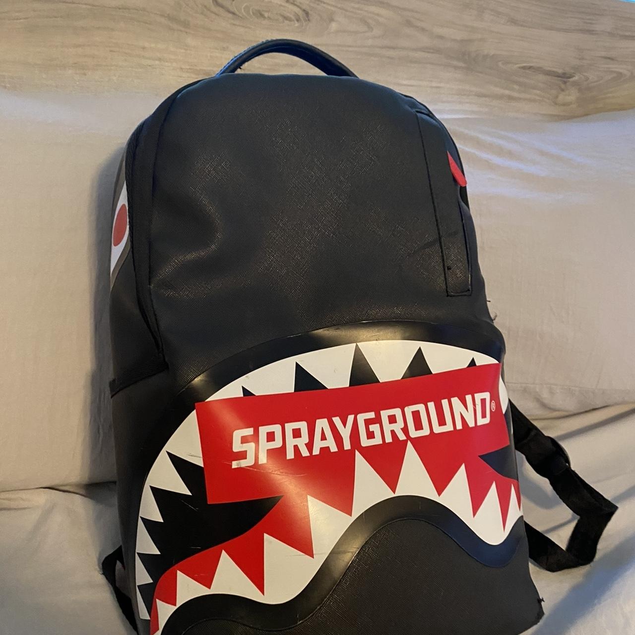 sprayground black and red backpack #streetwear - Depop