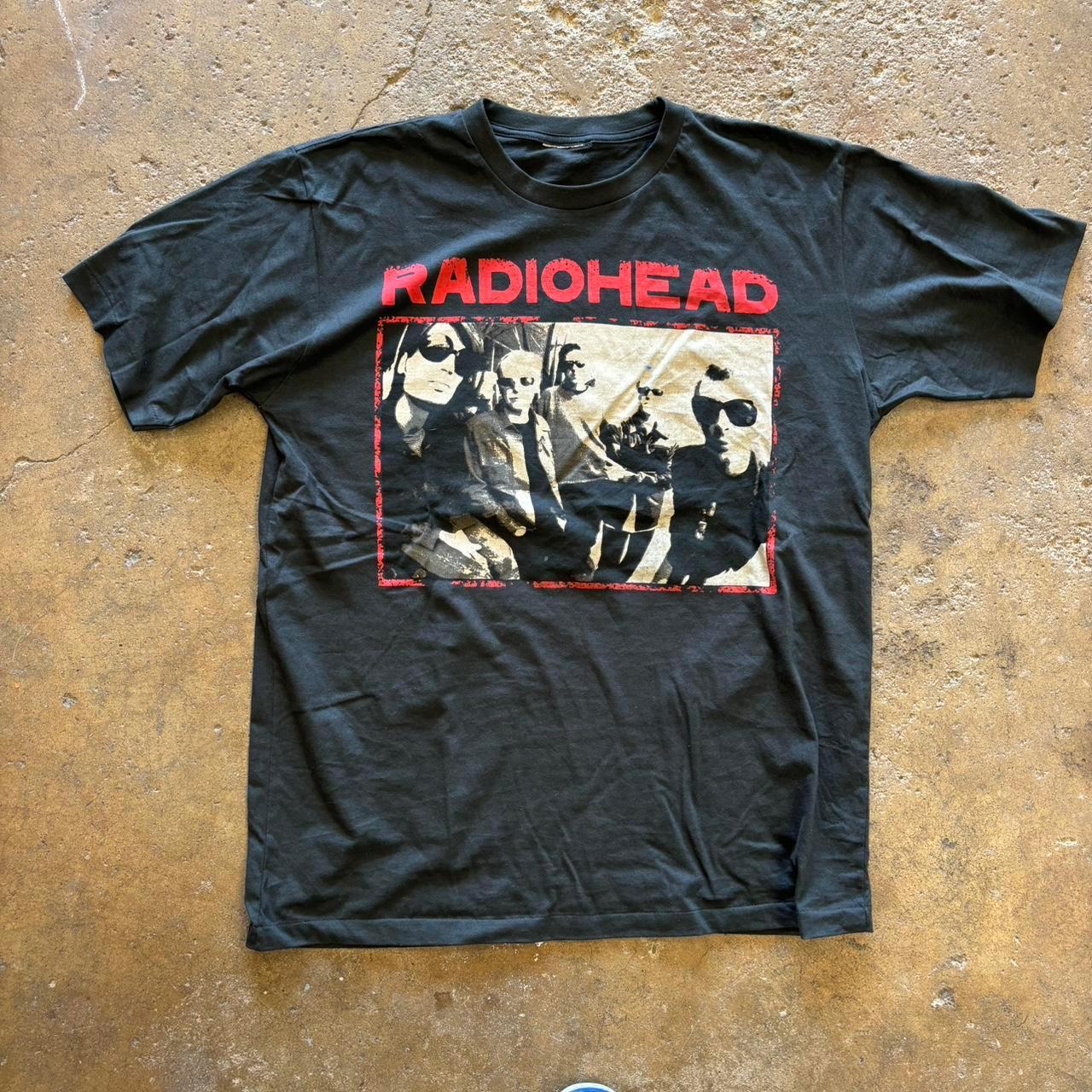 Black Radiohead graphic tee Brand New, available in... | Depop