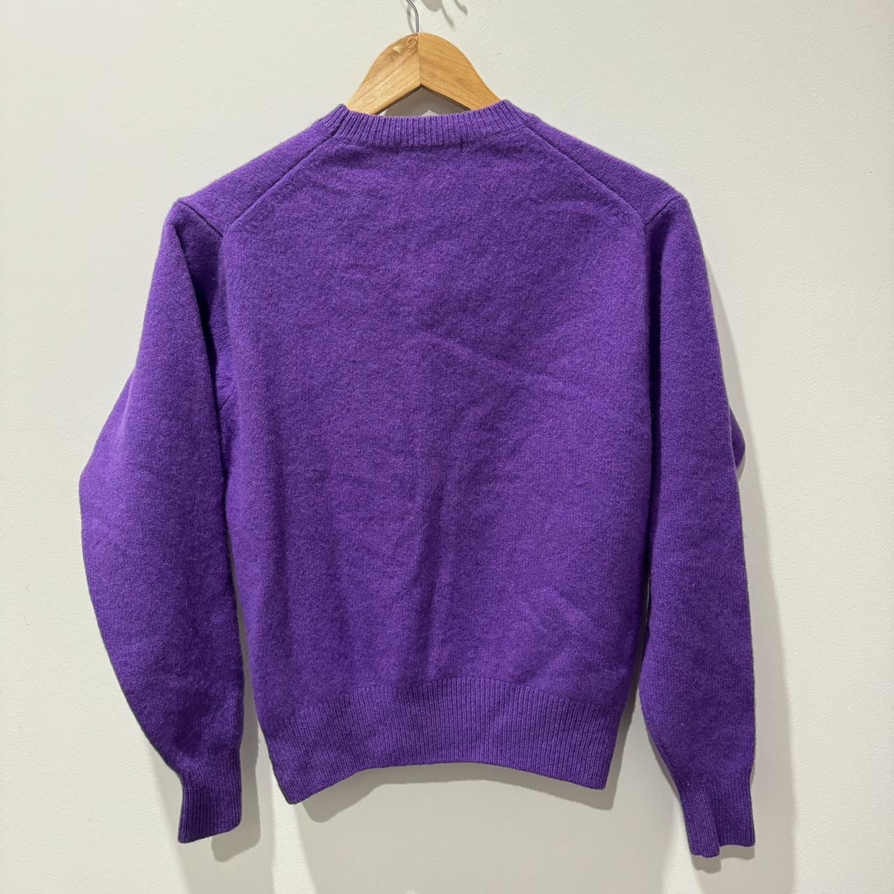 Uniqlo purple jumper 100% pure wool Size XS... - Depop