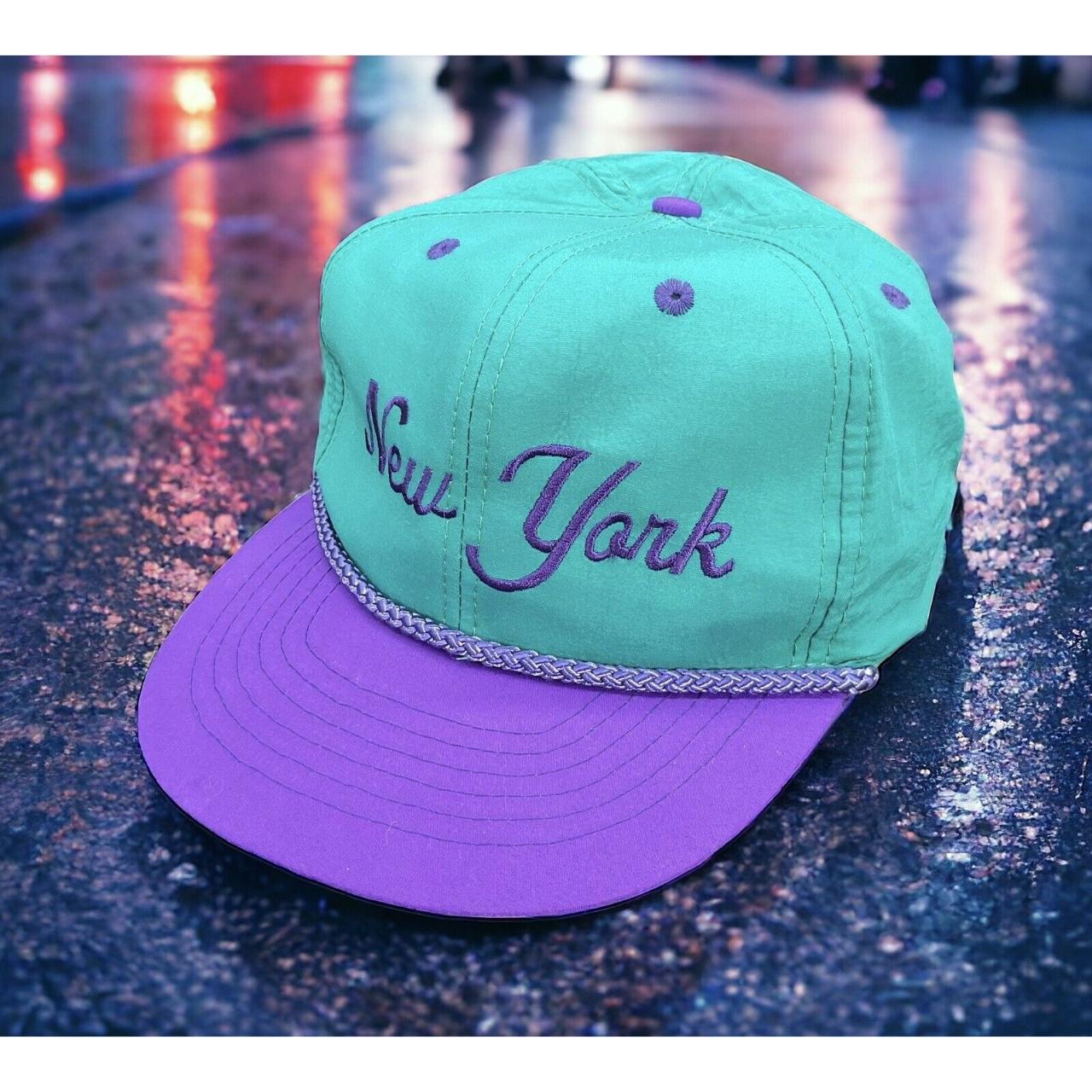 This vintage New York rope strap back hat cap from... - Depop