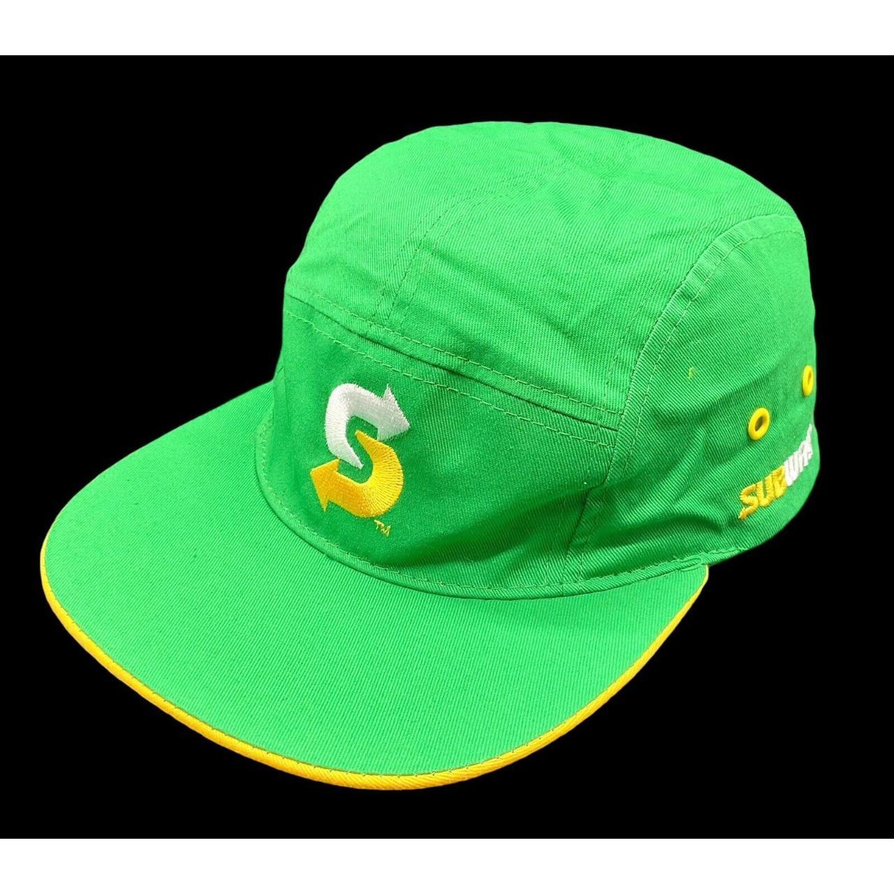 This is a Subway Sandwich SnapBack Hat Cap in green... - Depop