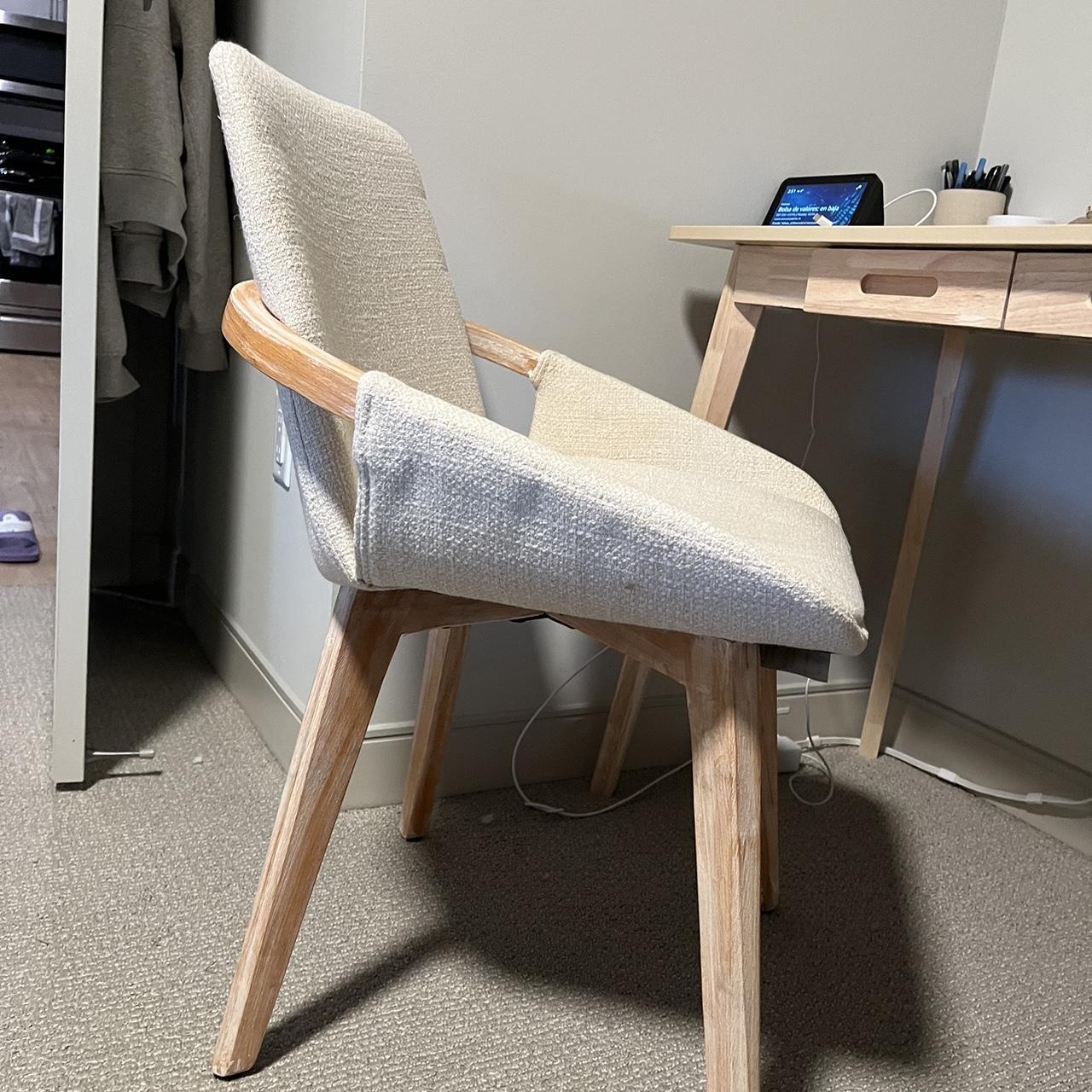 Oak desk and chair Desk 100 Chair 50 - Depop