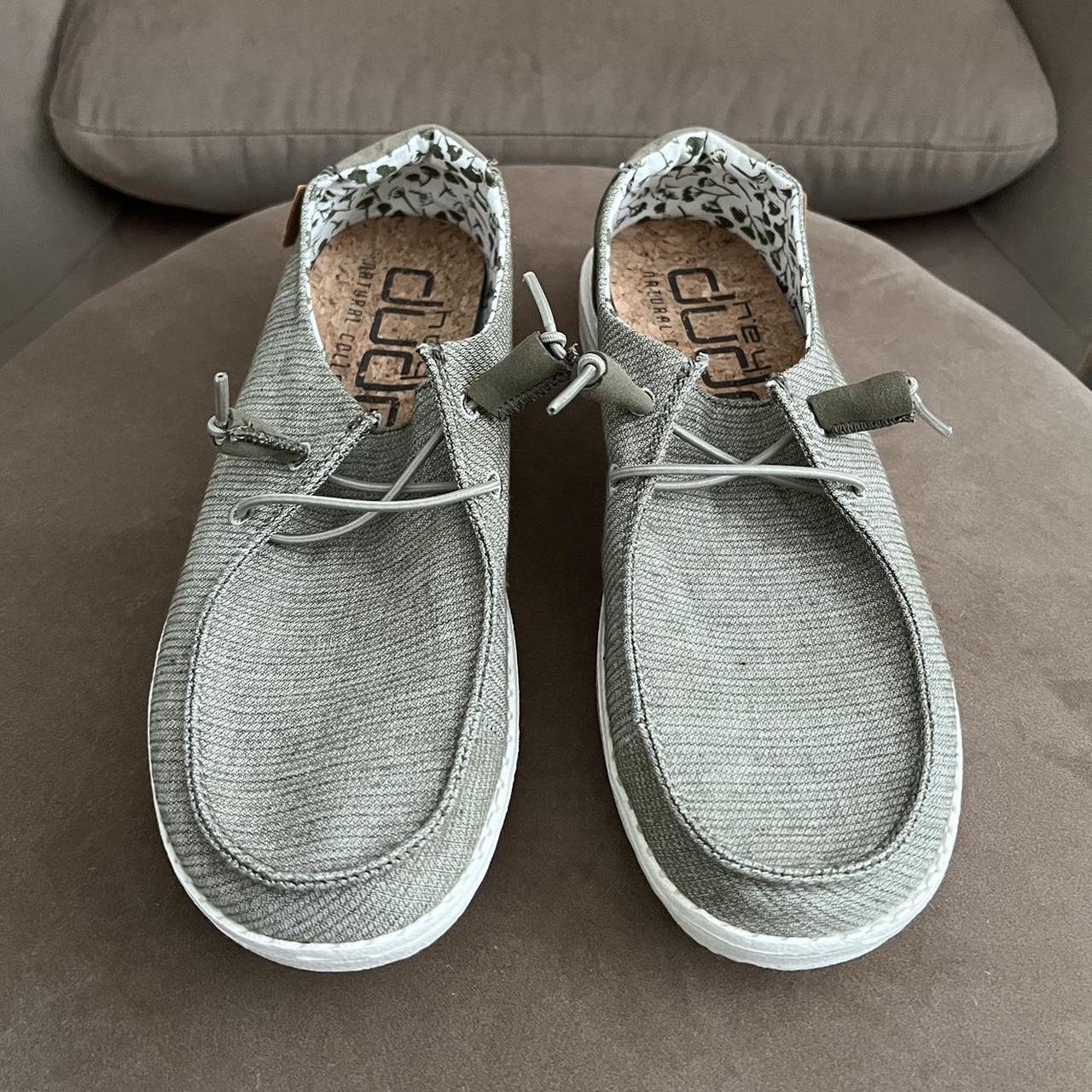 Women’s Hey dudes • size 6 • light green • never... - Depop