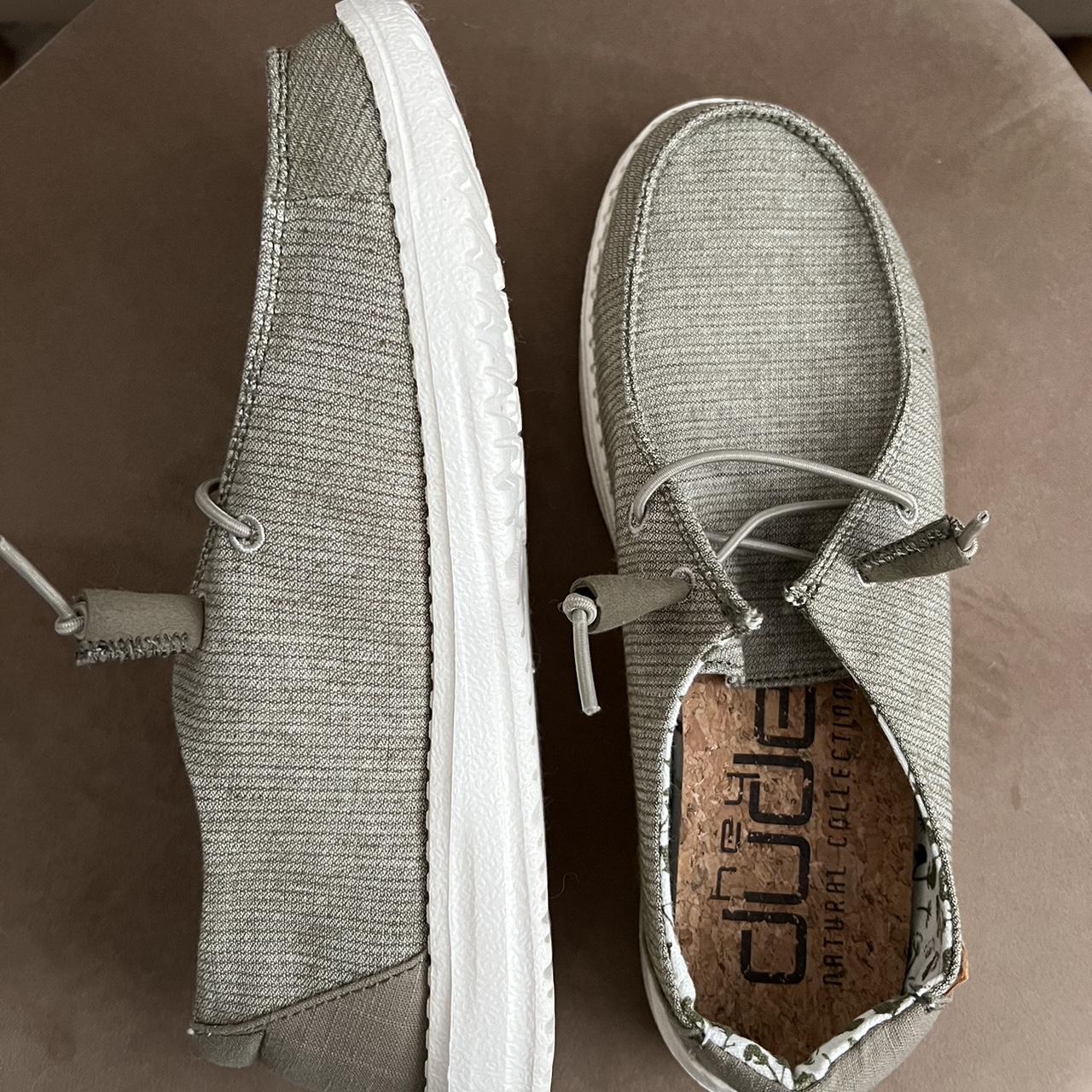 Women’s Hey dudes • size 6 • light green • never... - Depop