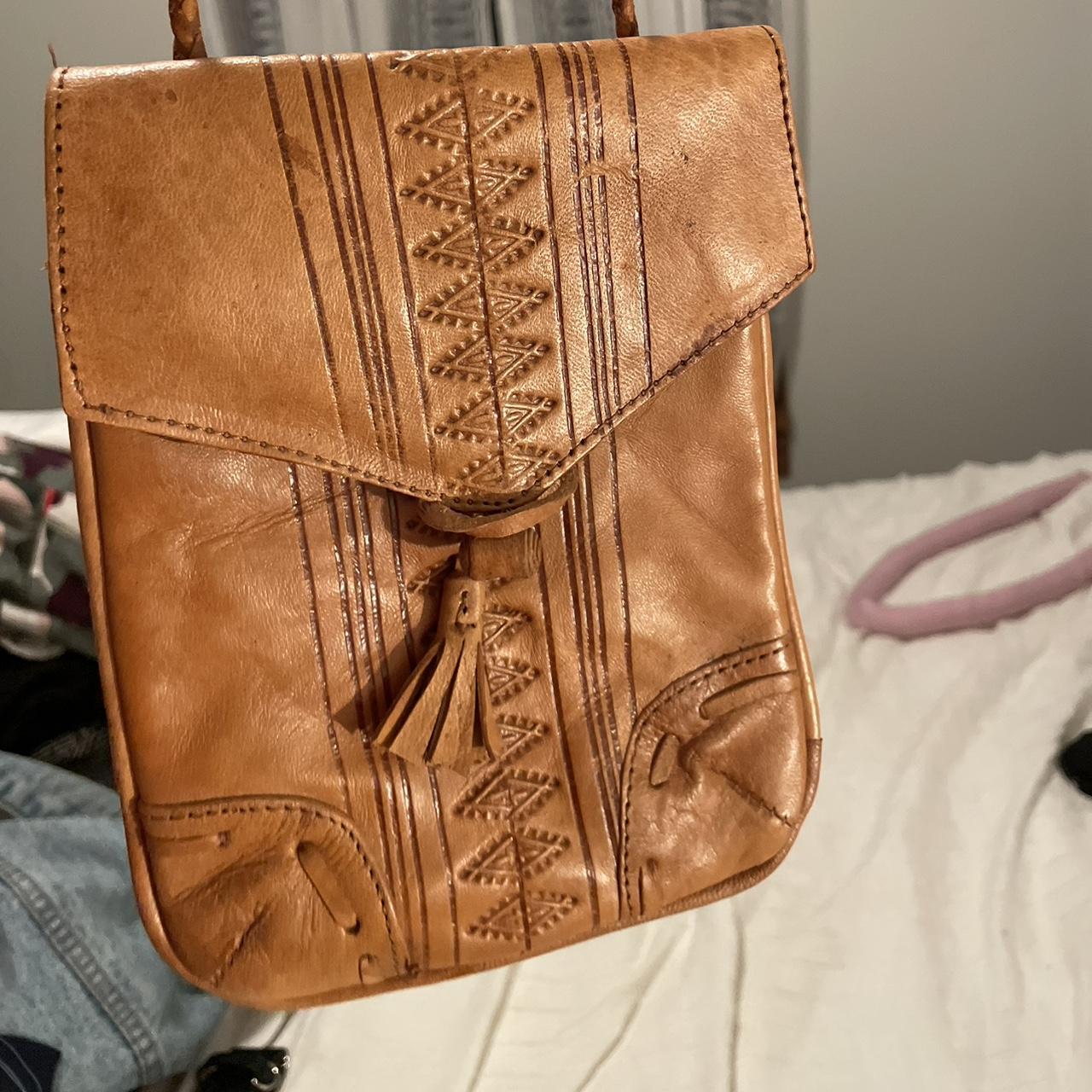 Handmade leather crossbody bag from Santiago, Chile!... - Depop