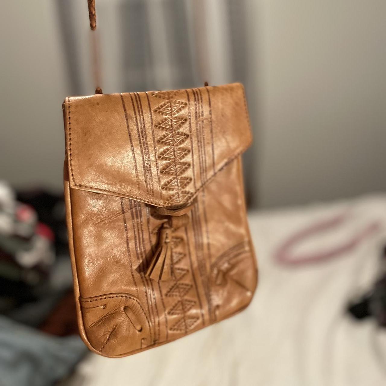 Handmade leather crossbody bag from Santiago, Chile!... - Depop