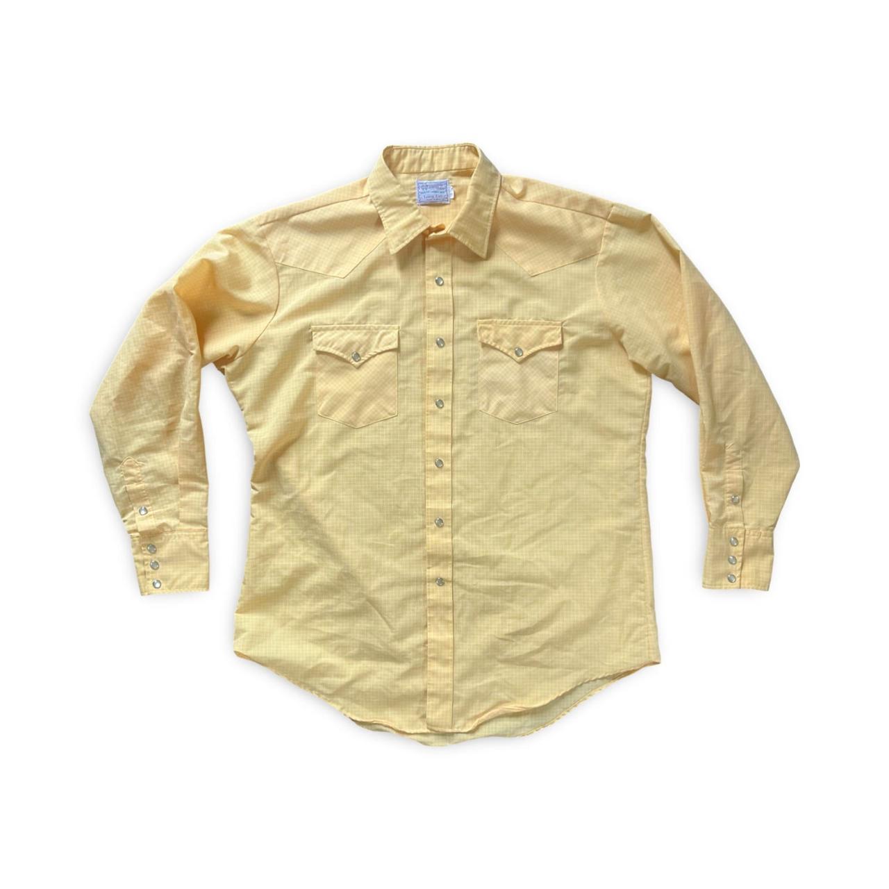 VTG H Bar C Ranchwear Long Tail Western Shirt Pearl... - Depop