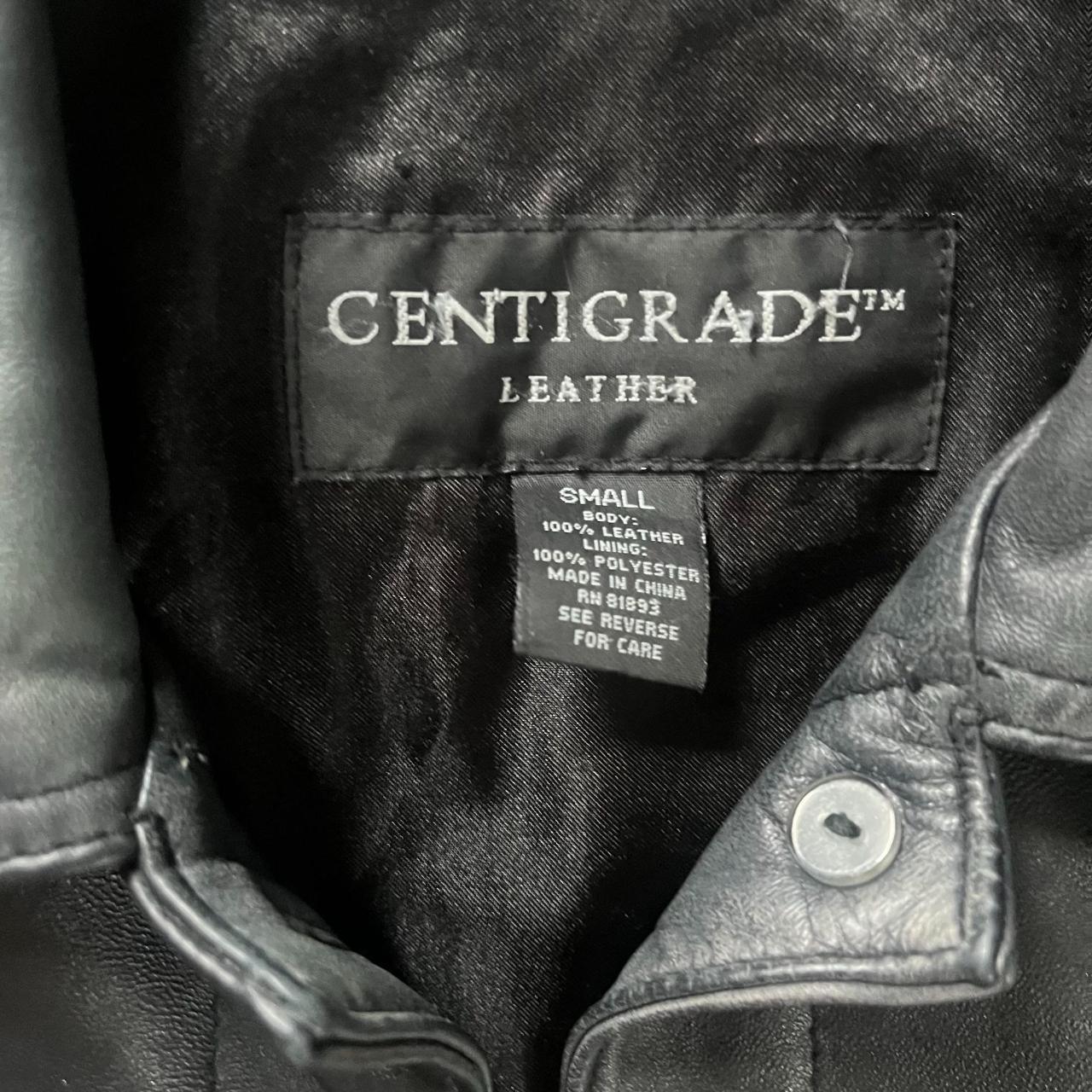 Centigrade Womens Black Leather Long Sleeve Button... - Depop