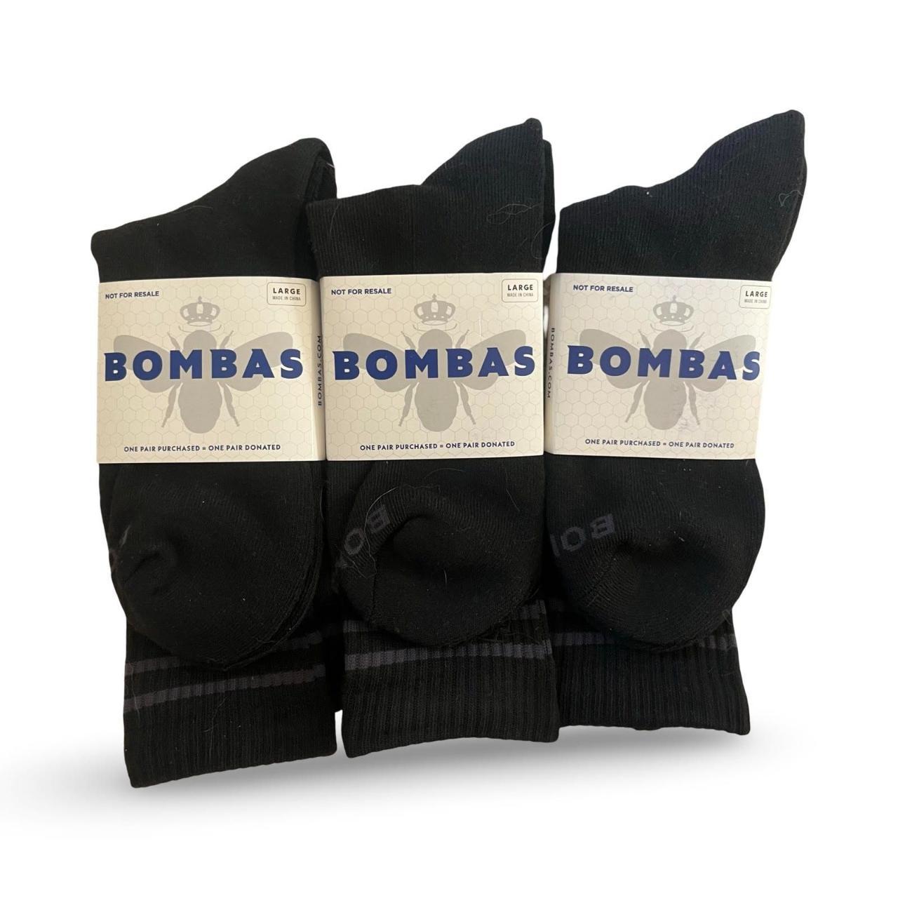 3 Pairs Bombas Mens Calf Socks, Black, Bee Honeycomb... - Depop