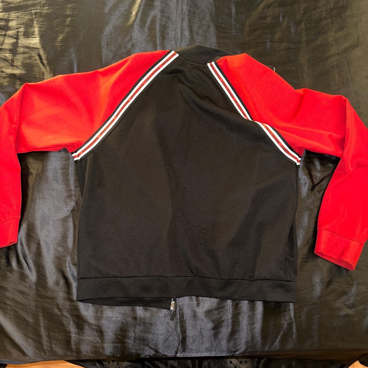 Black and Red Armani Exchange Jacket with White,... - Depop