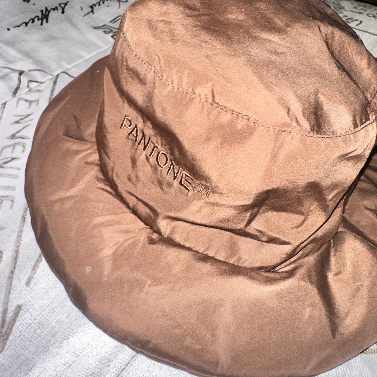 Pantone brown and tan bucket hat - Depop
