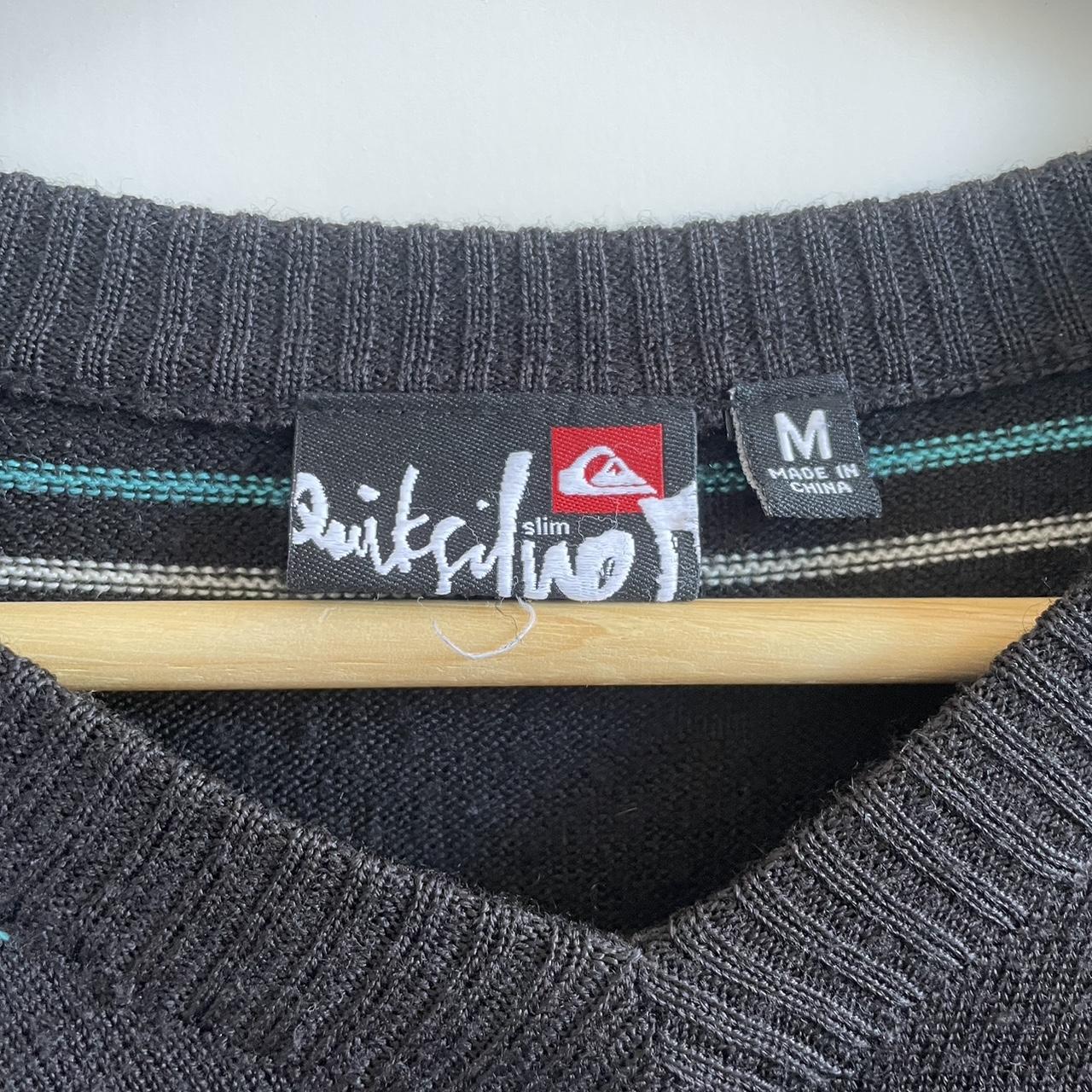 medium quiksilver slim knit jumper, bought... - Depop