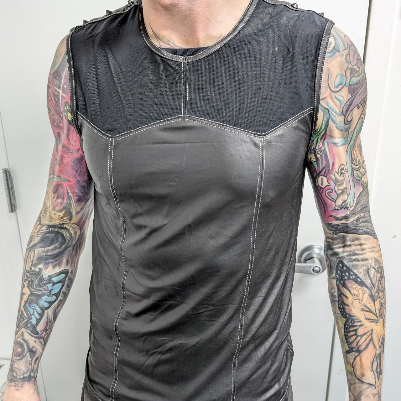 Lip Service Vice mesh / vinyl top size - Depop