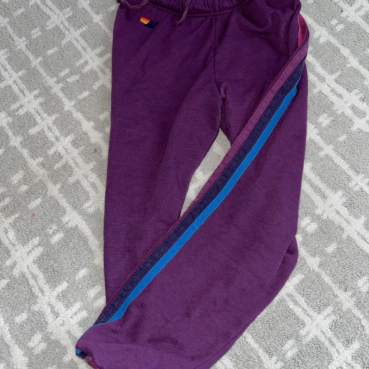 AVIATOR NATION PURPLE SWEATPANTS size S worn a few... - Depop