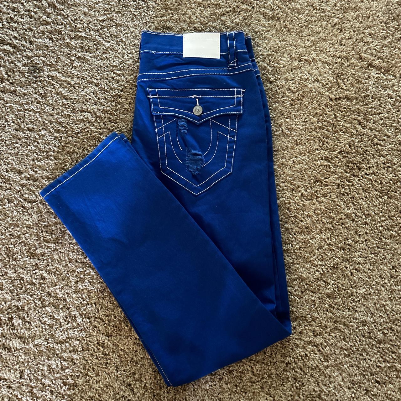Royal blue true religion jeans... - Depop