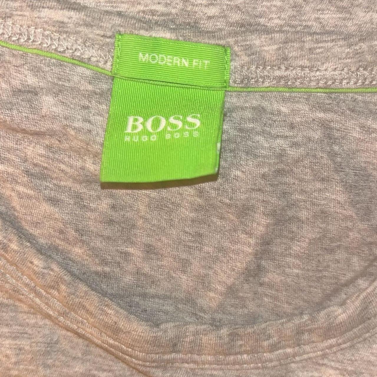 HUGO BOSS plain grey t shirt, includes a small hugo... - Depop