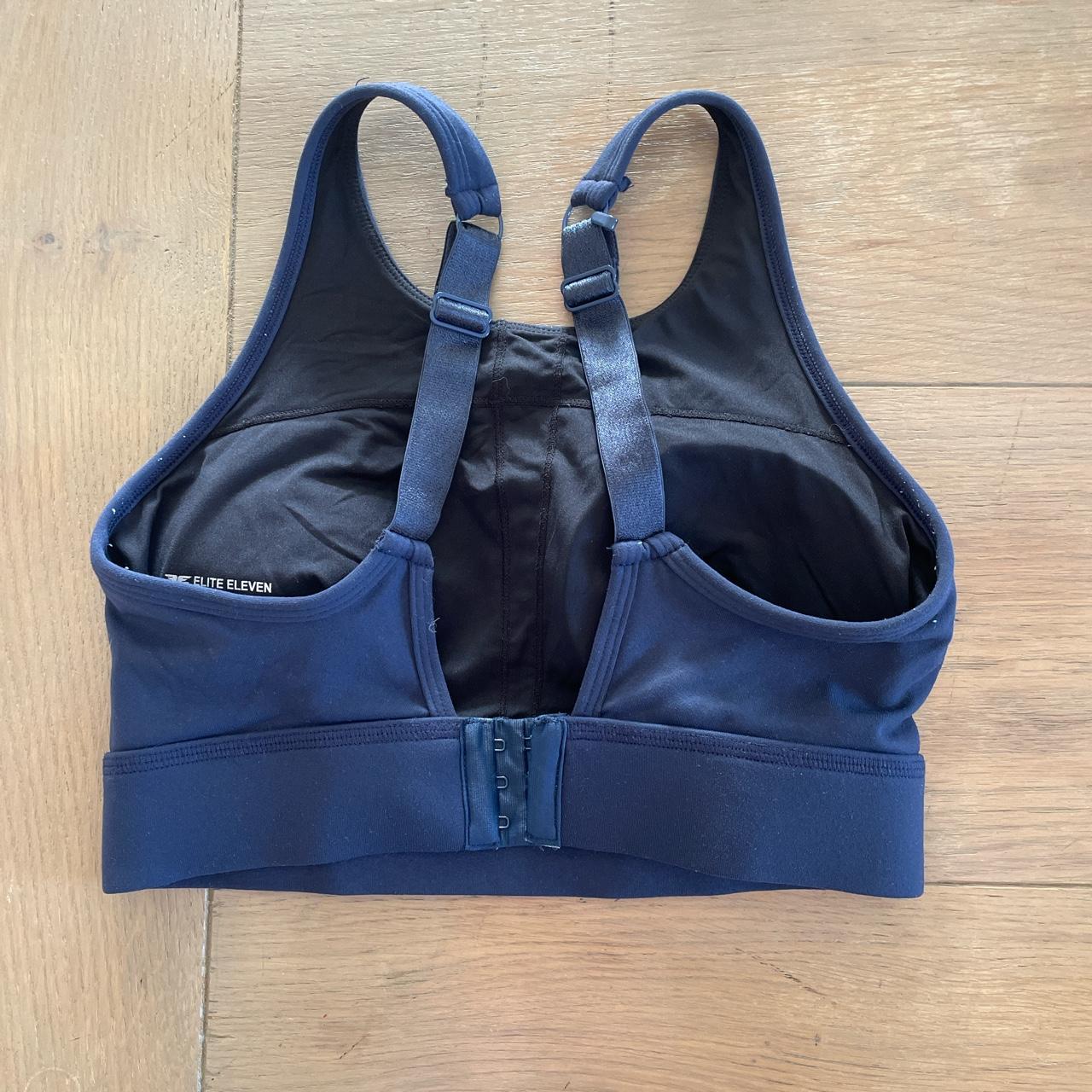 Elite Eleven - Navy High Impact Sports Bra - Depop