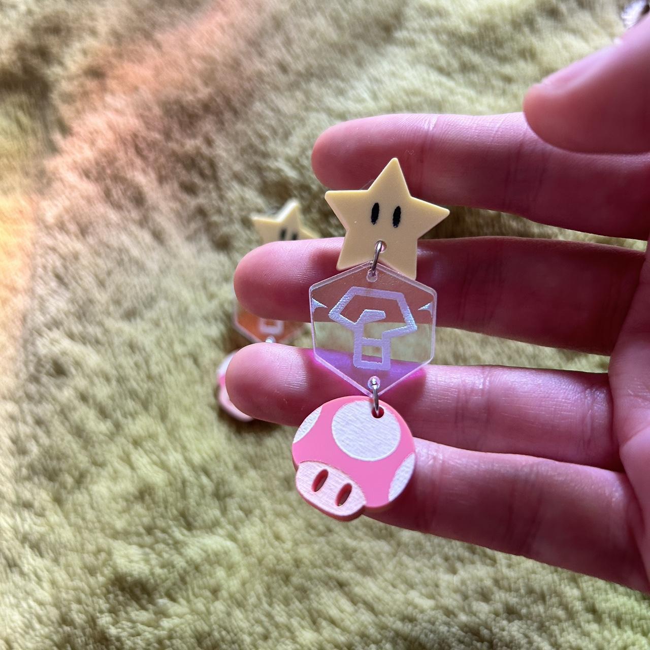 Mario drop earrings Never worn brand new Mario... - Depop