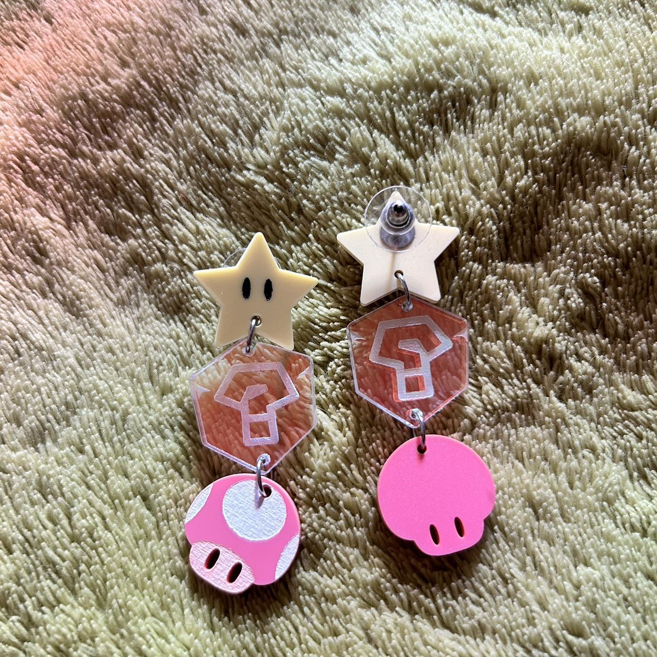 Mario drop earrings Never worn brand new Mario... - Depop