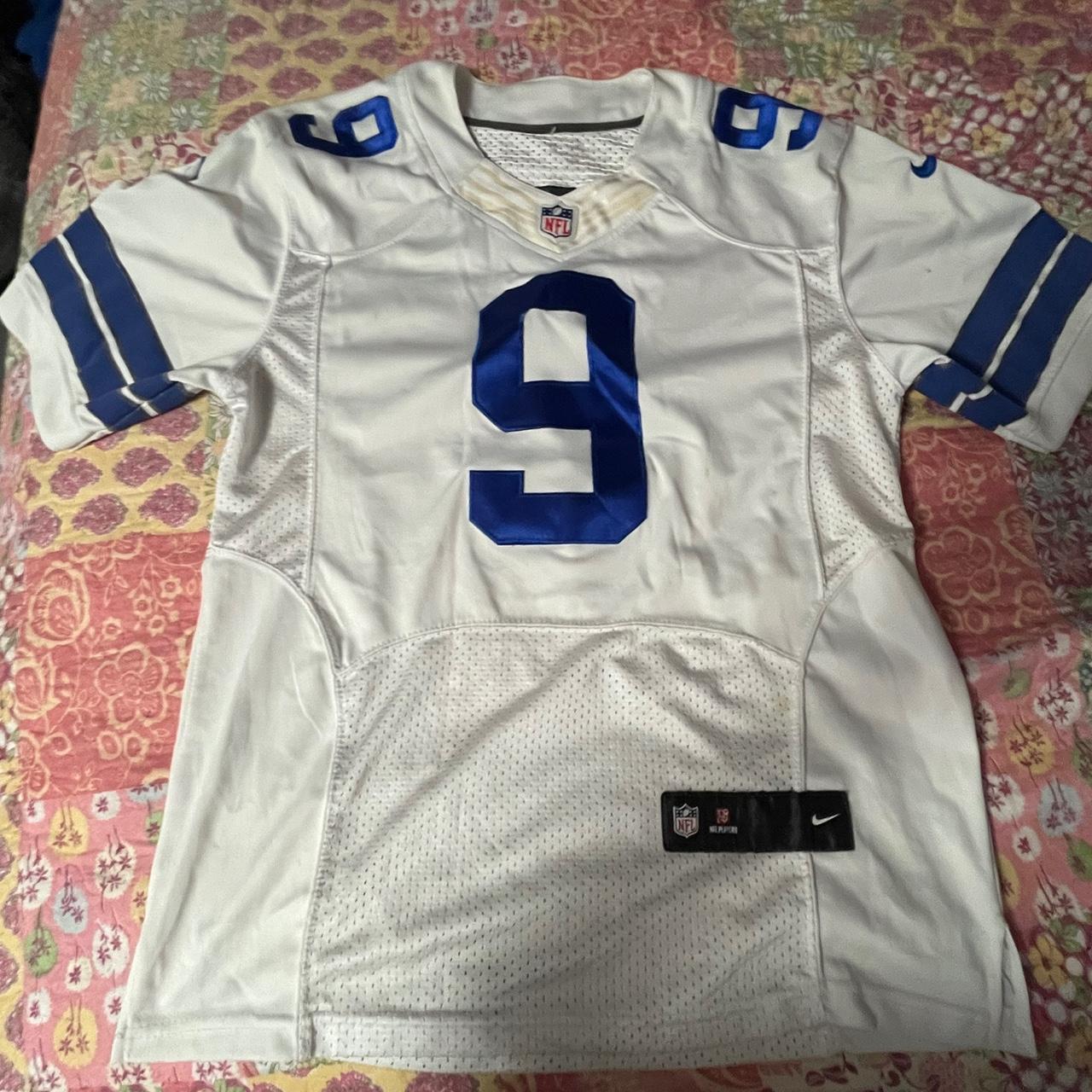 white and blue nike dallas cowboys tony romo jersey... | Depop