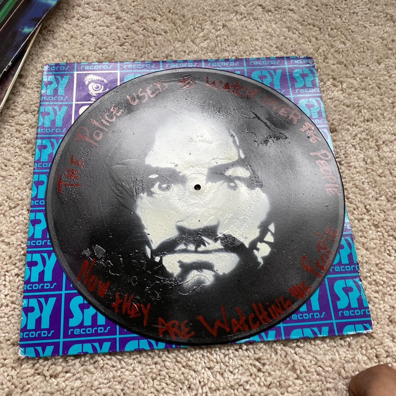 Vinyl records with Charles Manson painted /also have... - Depop