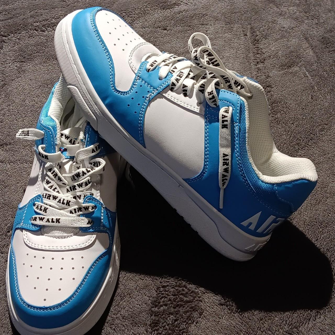 Airwalk Nova-J White With Blue Size 8#Airwalk... - Depop