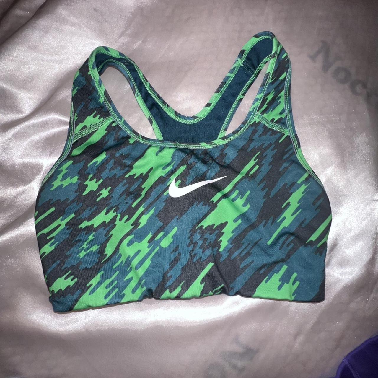Green Nike sports bra - Depop