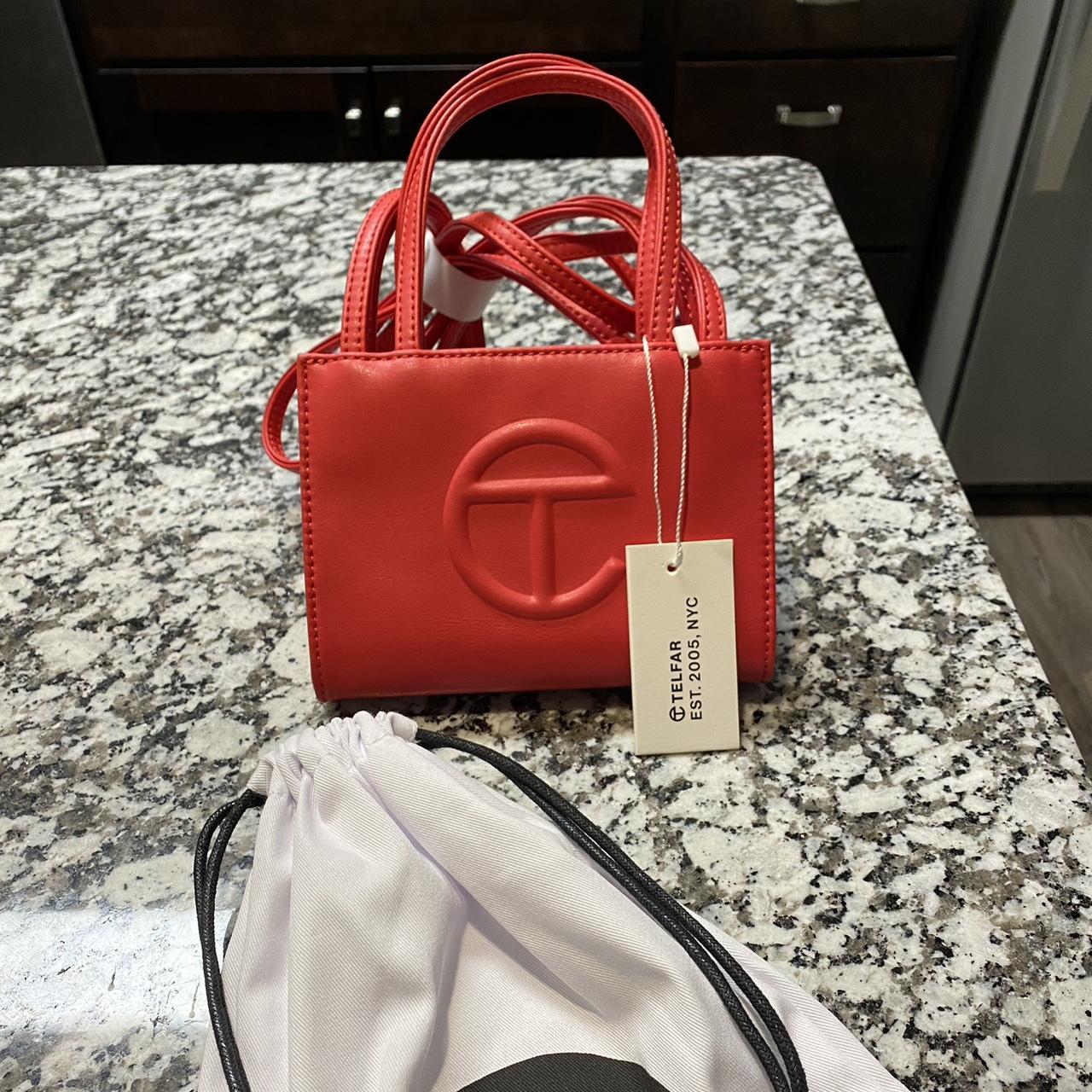 Small Telfar Red Excellent Condition Duster Bag &... - Depop