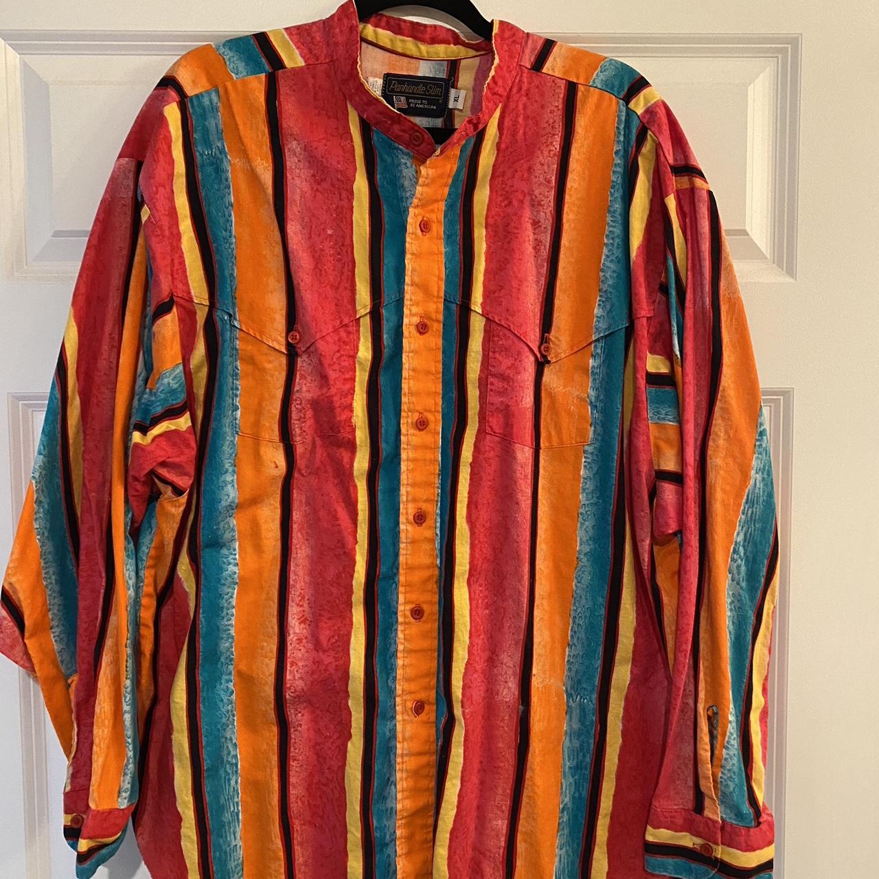 Colorful button up shirt - Depop