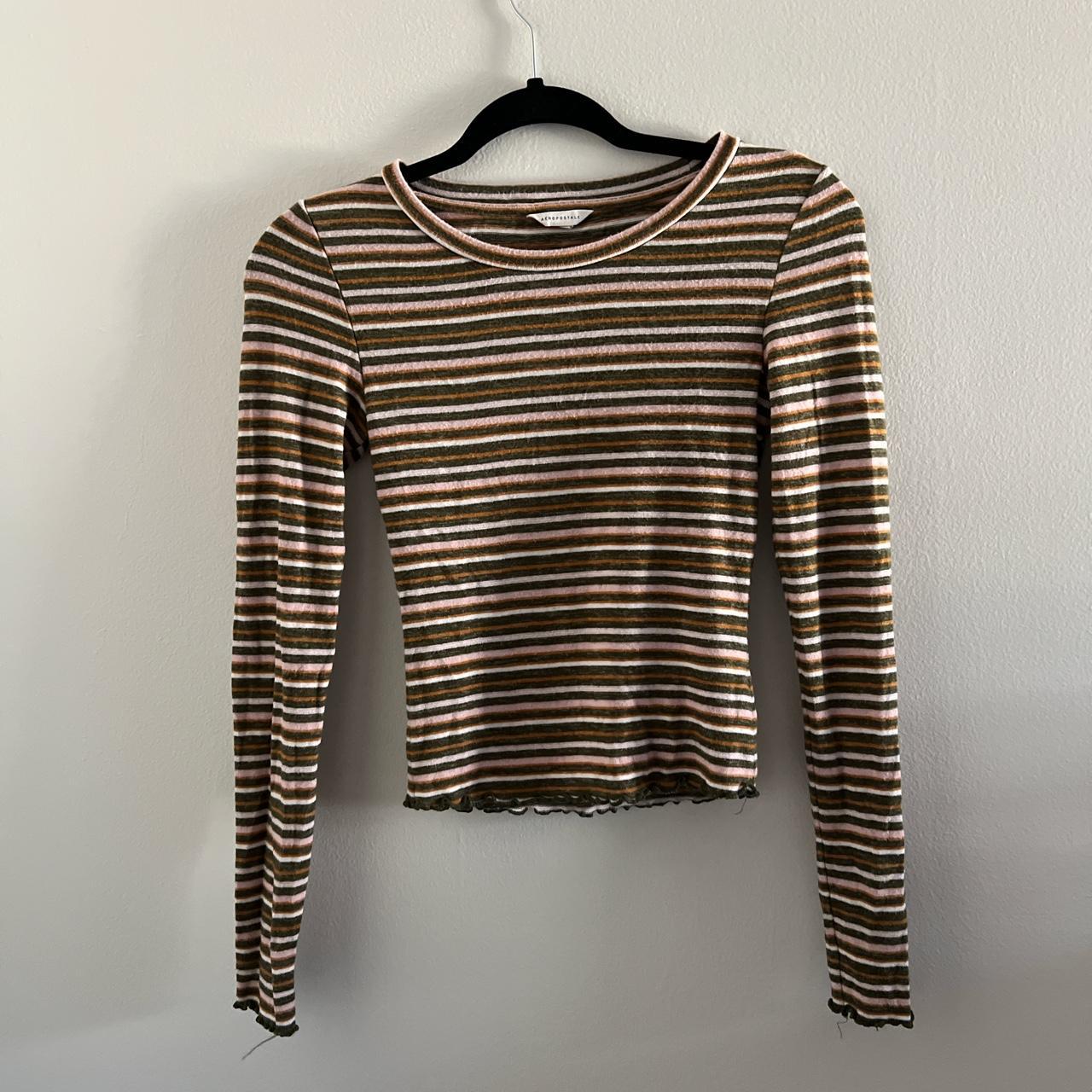 Aeropostale Vintage Striped Long Sleeve Top ☕️ |... - Depop