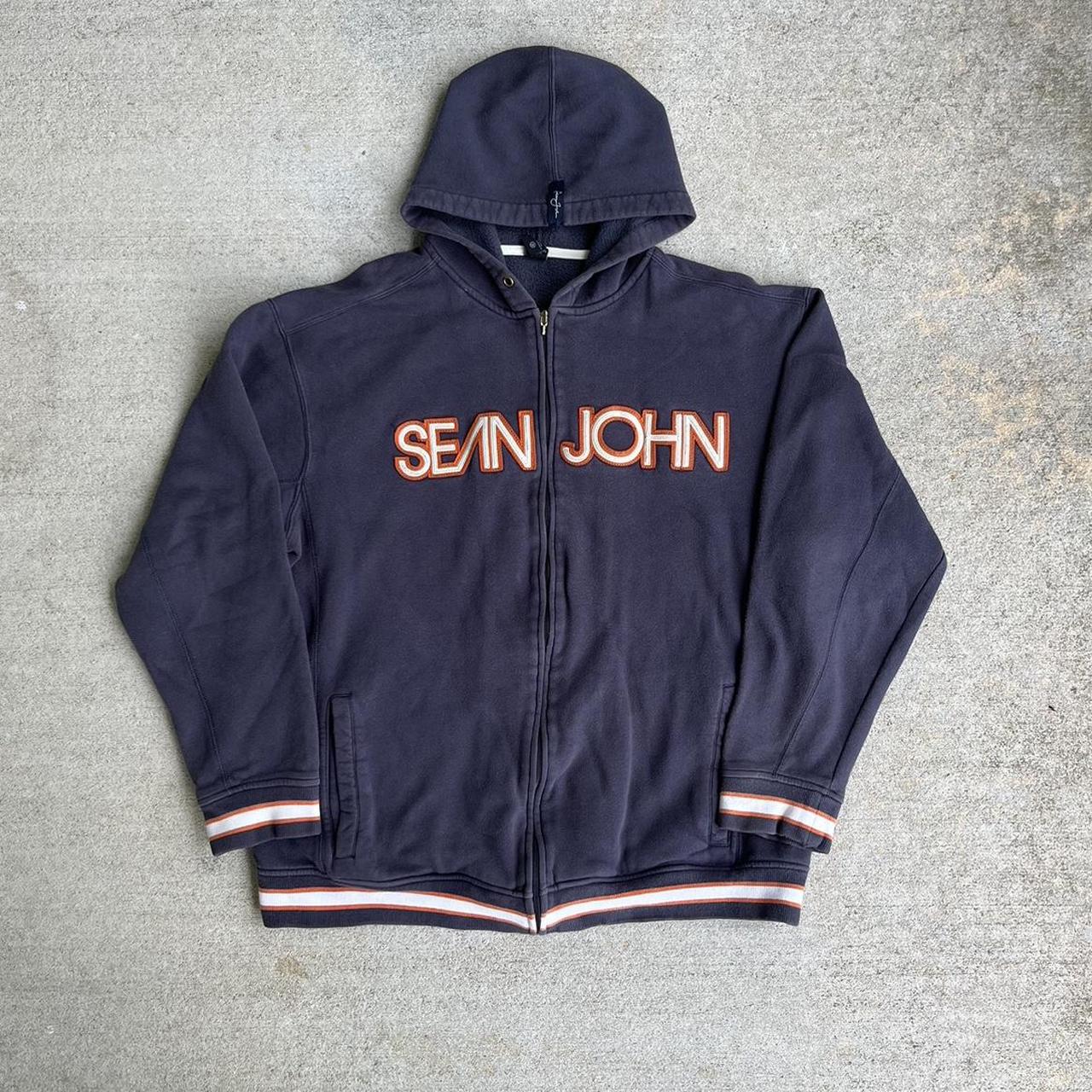 Vintage Sean John Zip Up Hoodie Size L Great... - Depop