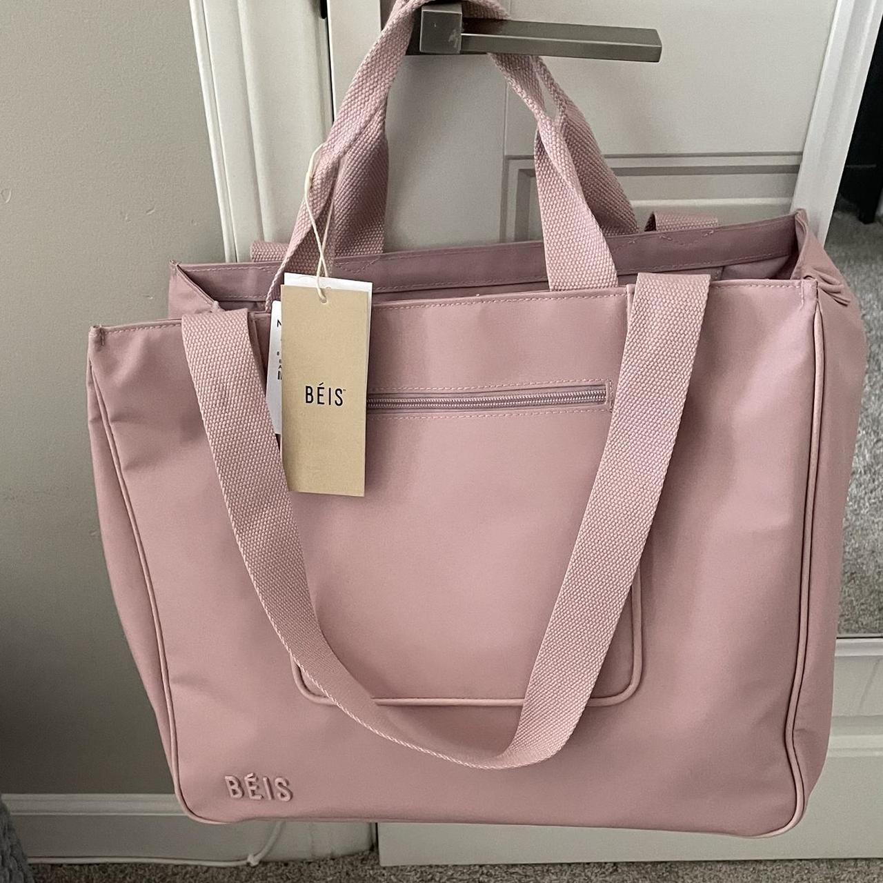 Beautiful pink New with tags Beis EastTo West tote... - Depop