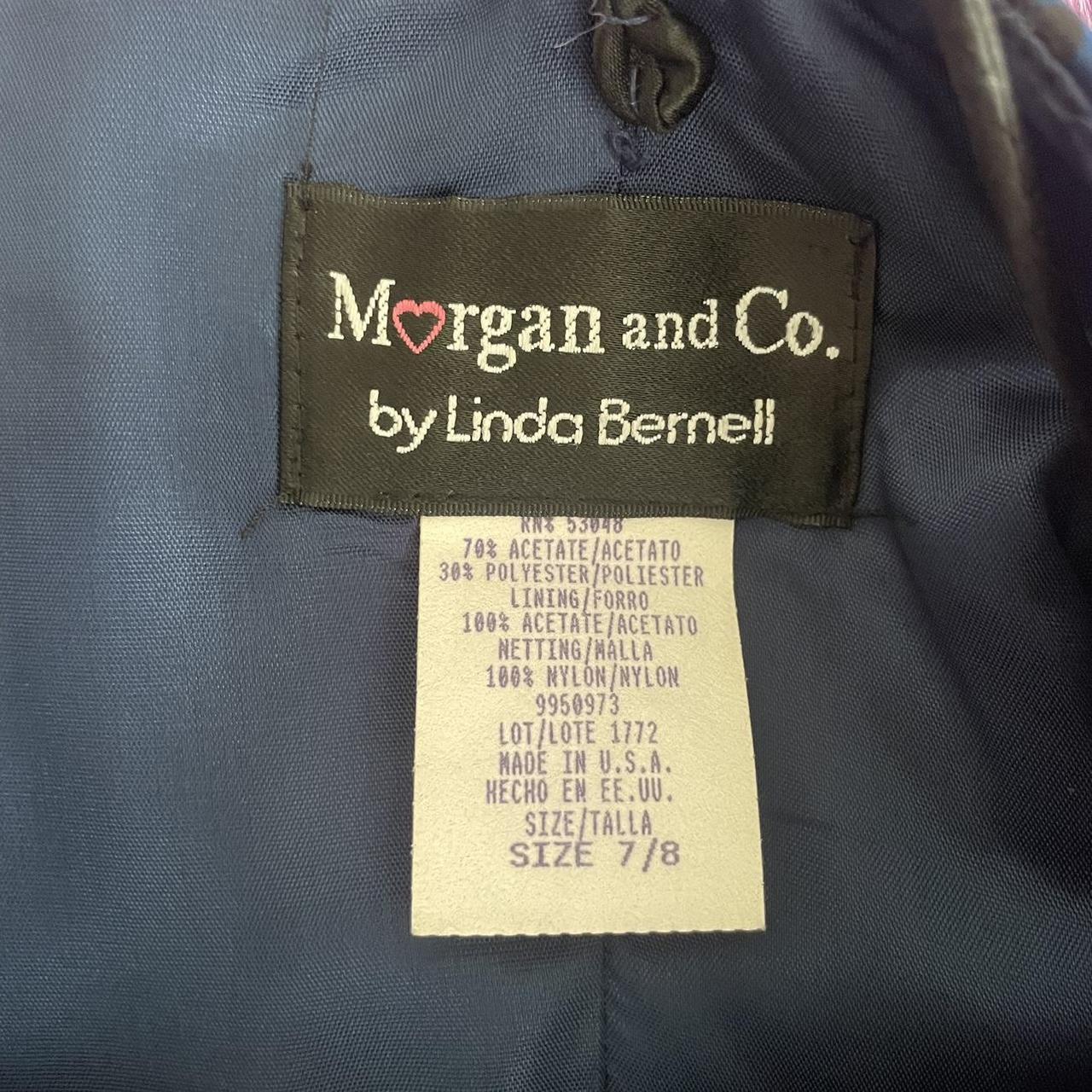 Morgan & Co by Linda Bernell Dark Blue Vintage 90s... | Depop