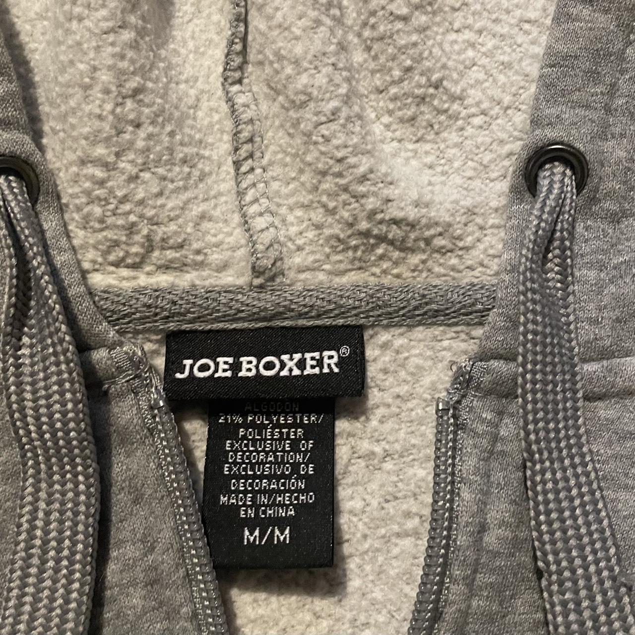 Joe Boxer Grey Size Medium Zip Up Hoodie Hooded... - Depop