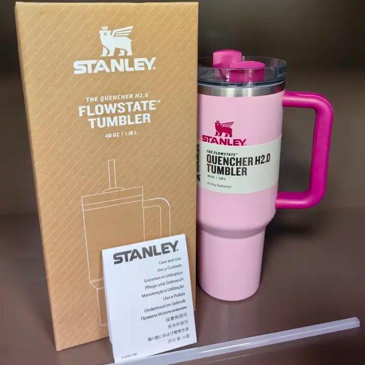 New stanley cup with box and straw 1.18L 40 oz Rose... - Depop