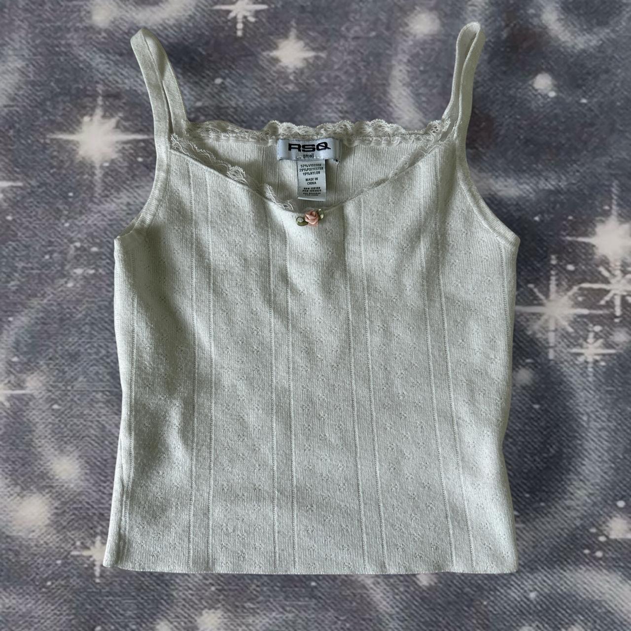 RSQ pointelle lace tank top -super soft +... | Depop