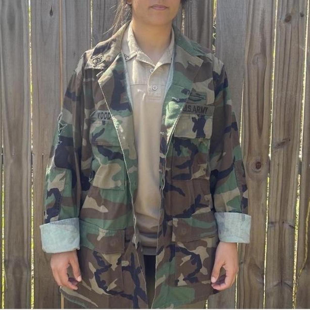 Genuine Army WOODLAND BDU large regular COMBAT... | Depop