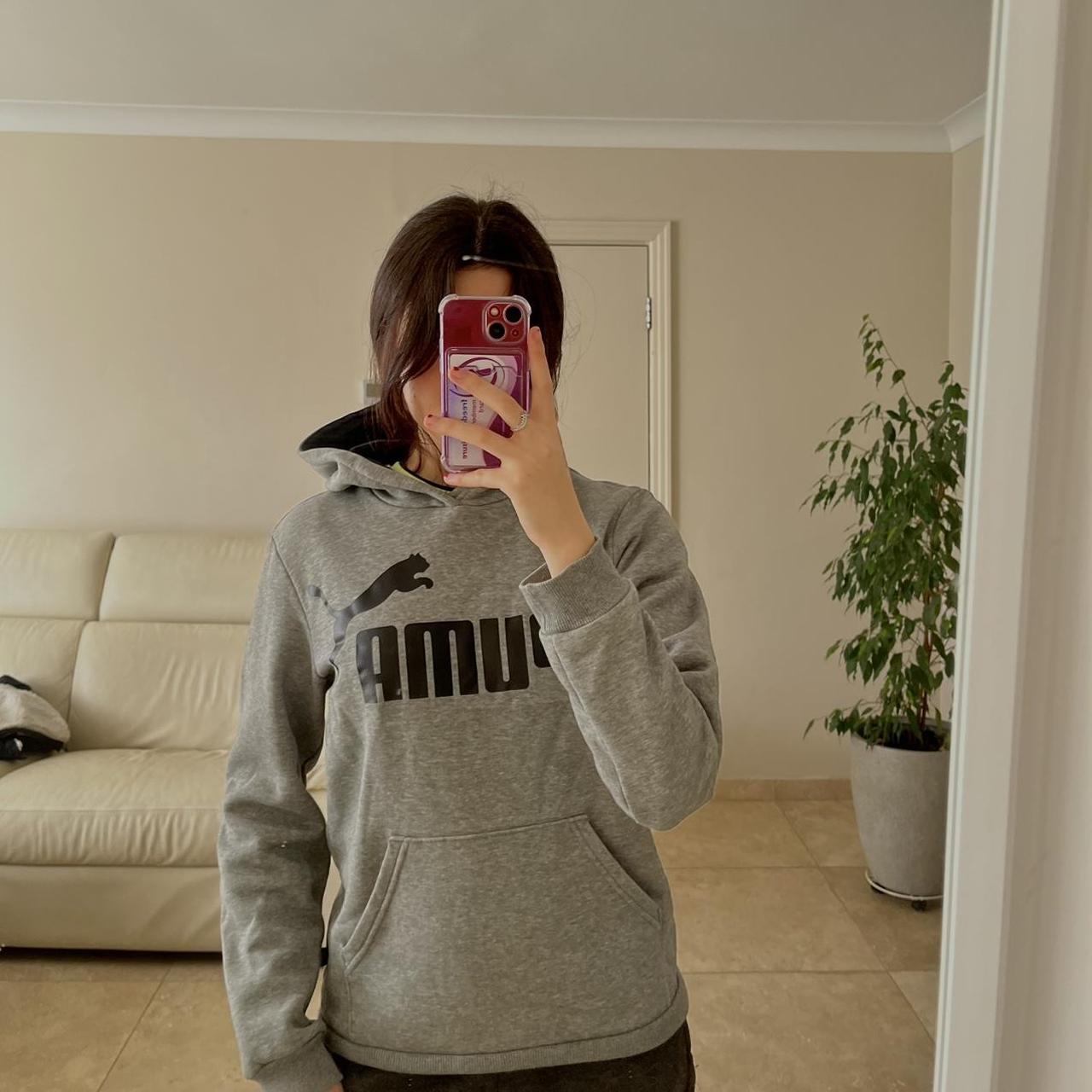 Grey puma, Hoodie #hoodie #jumper #grey #puma - Depop