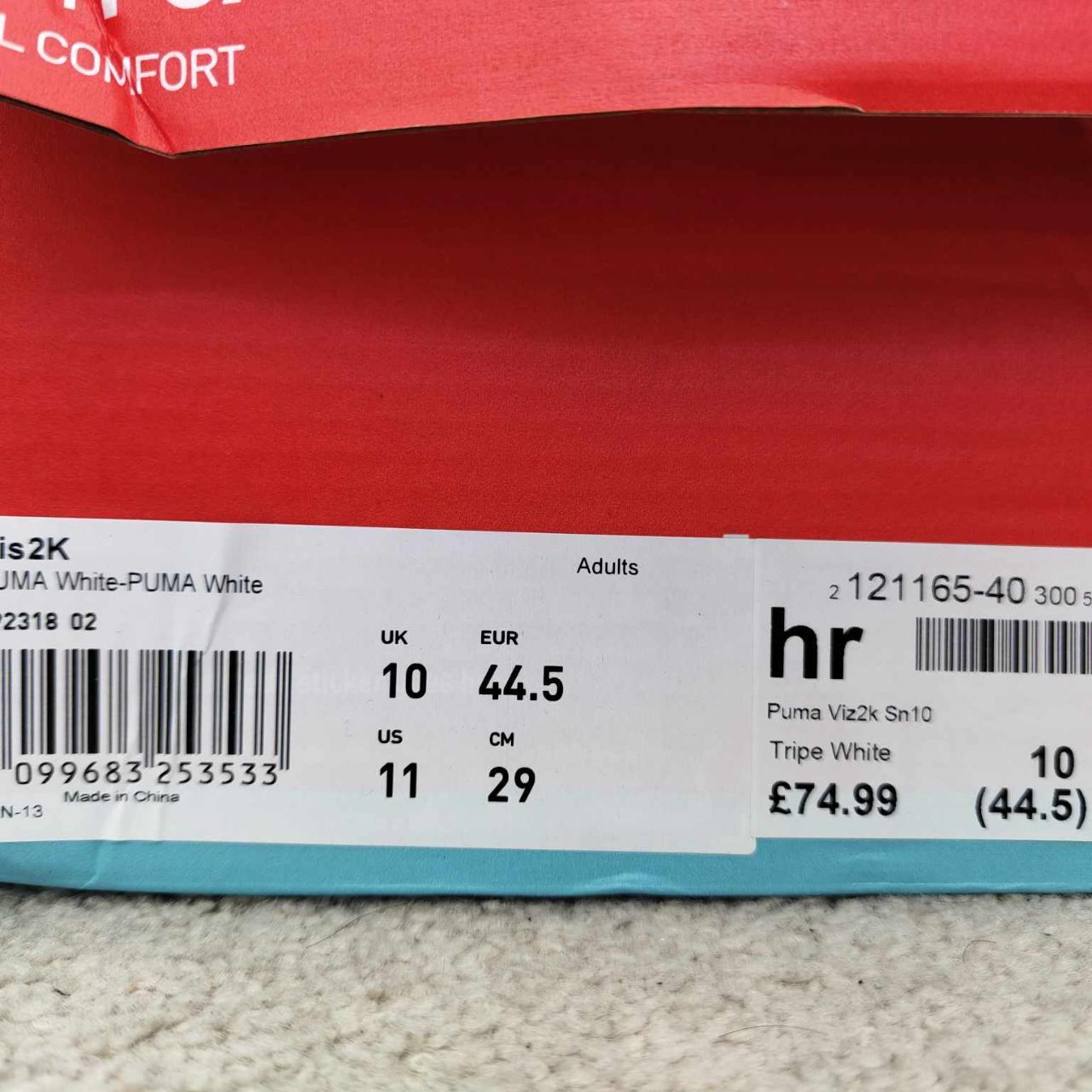 Puma Viz2k Sn00 Triple White USA 11, UK 10, EU... - Depop