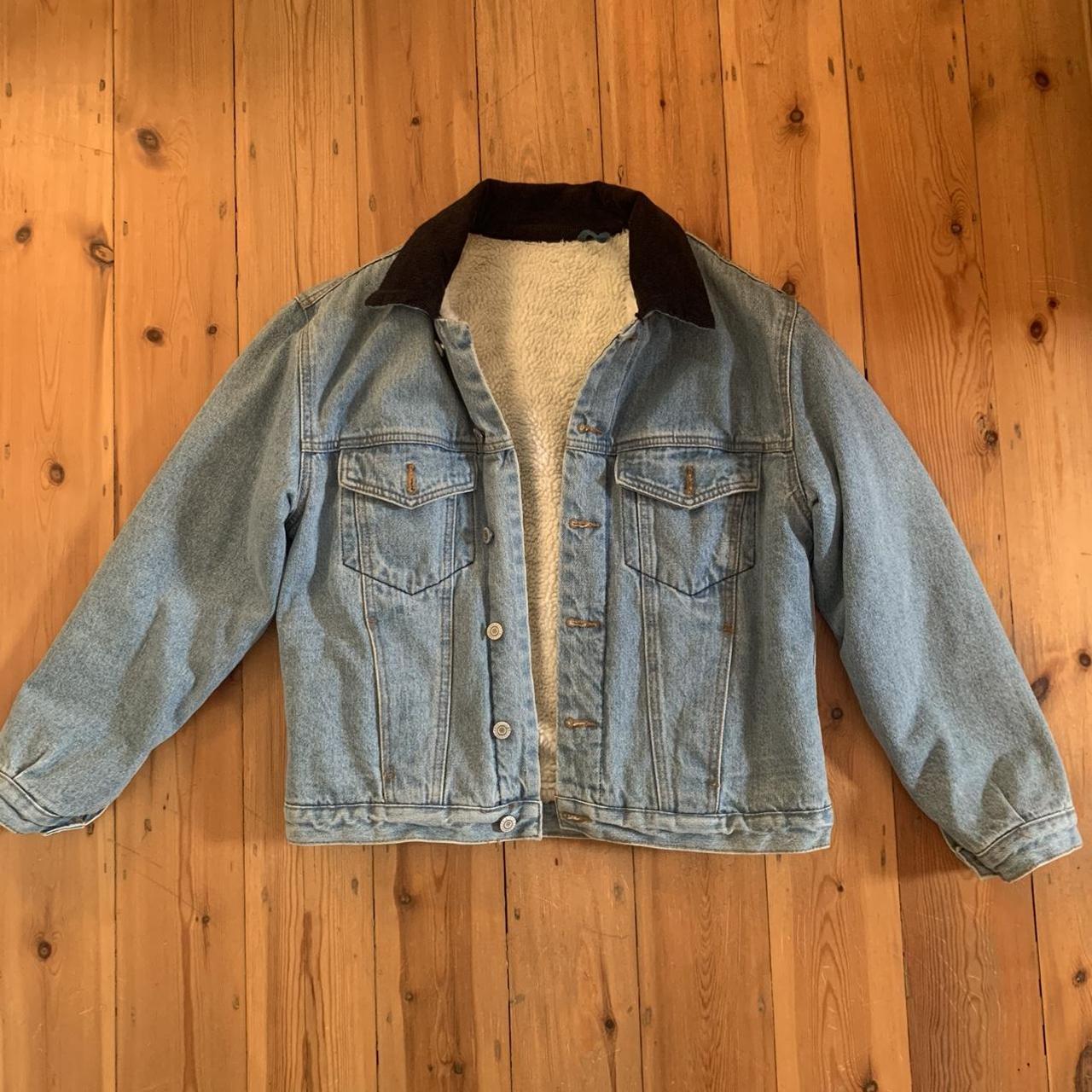 Brandy Melville Denim jacket Oversized denim... - Depop