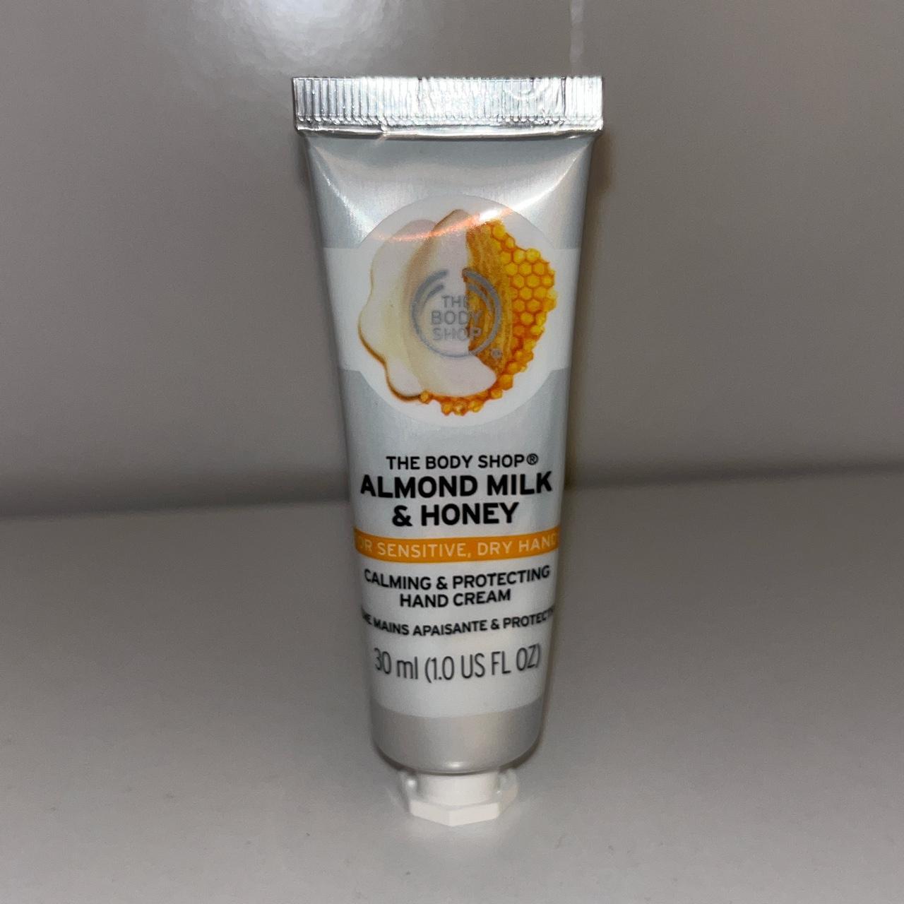 Almond Milk and Honey hand cream from The Body Shop... - Depop