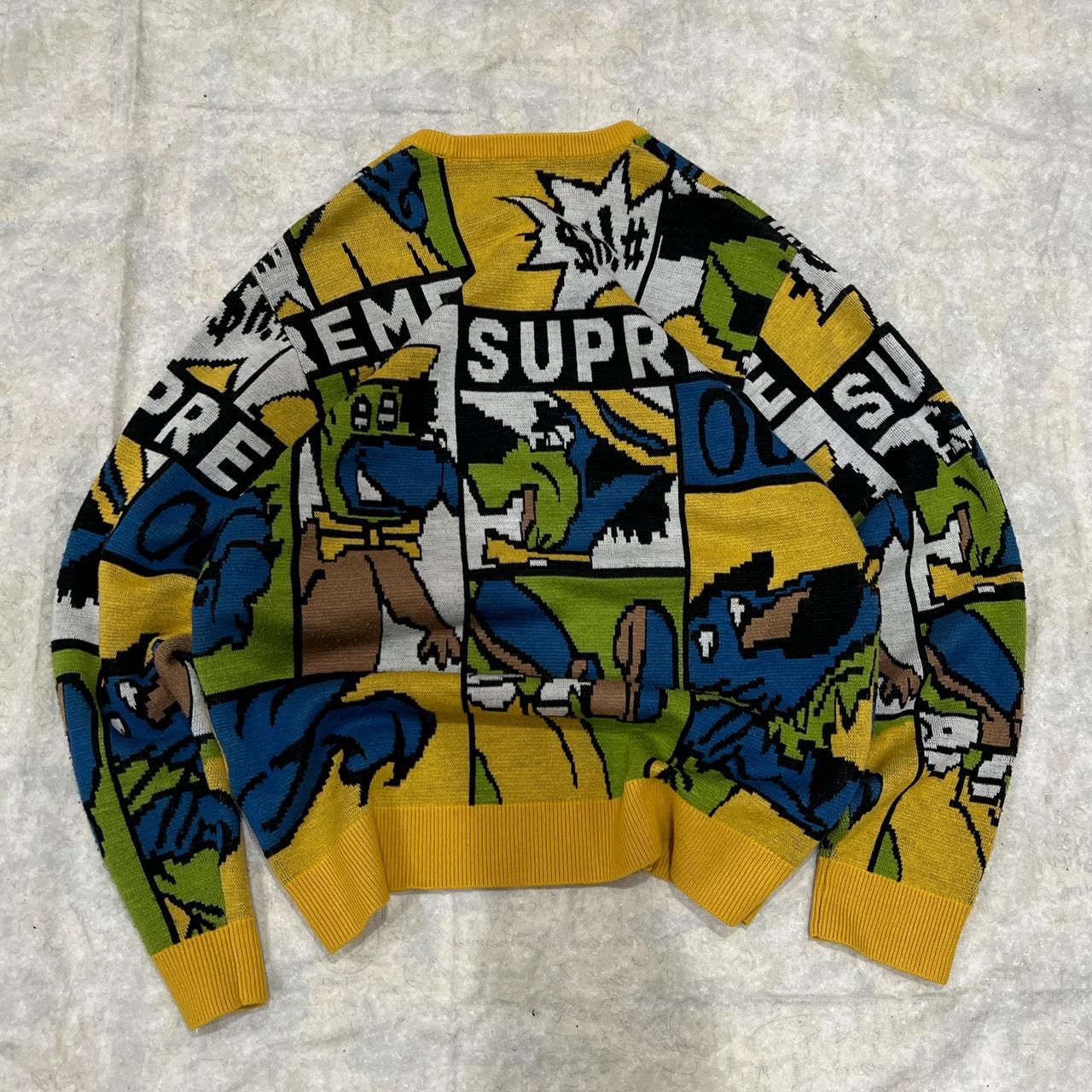 Supreme Cartoon Knit Sweater Size: Medium Used but... - Depop