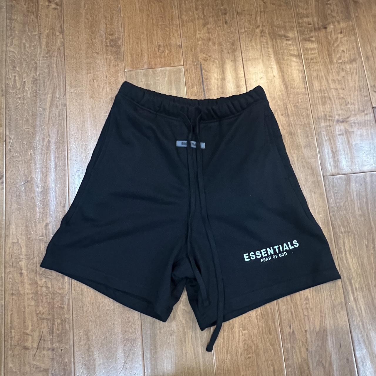 Black Essentials Fear of God Shorts! - Depop
