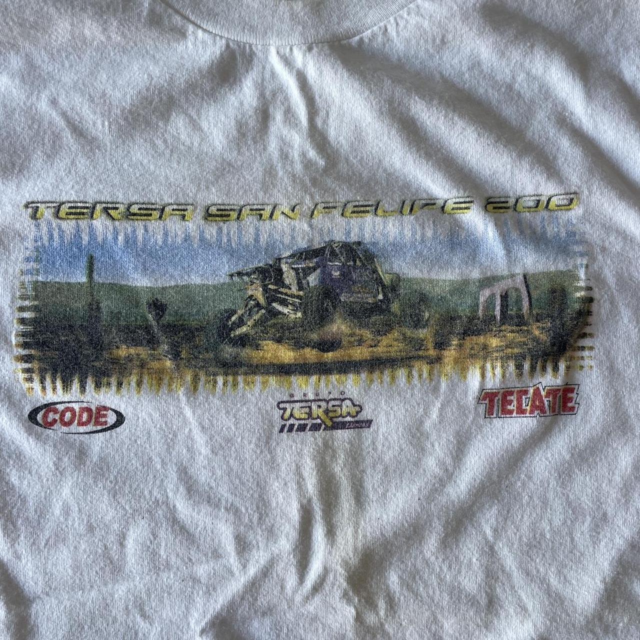 Men’s Y2K Race Car Graphic T-Shirt tagged as 2XL,... - Depop