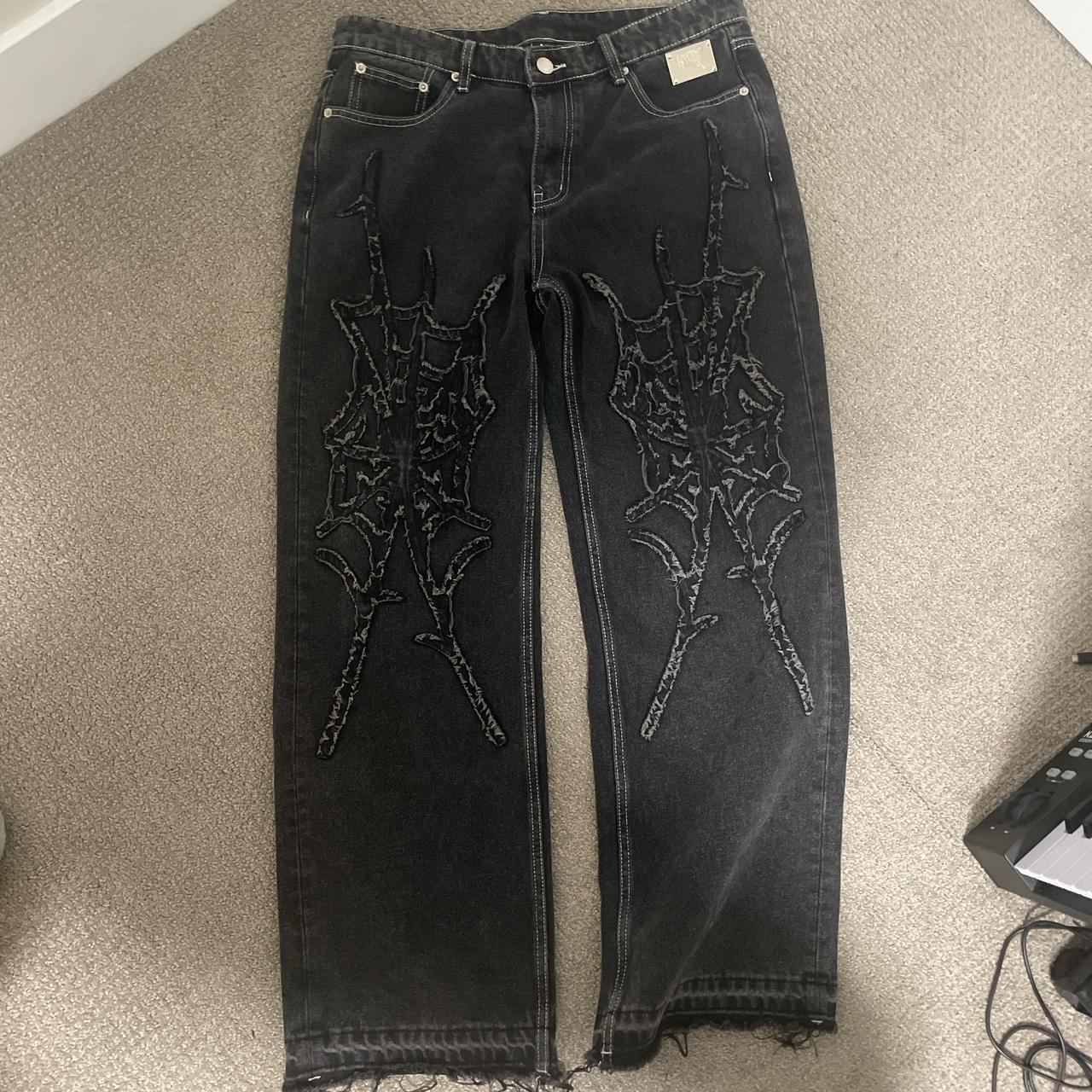 REVENGE SPIDER WEB DENIM This is a rep Great... | Depop